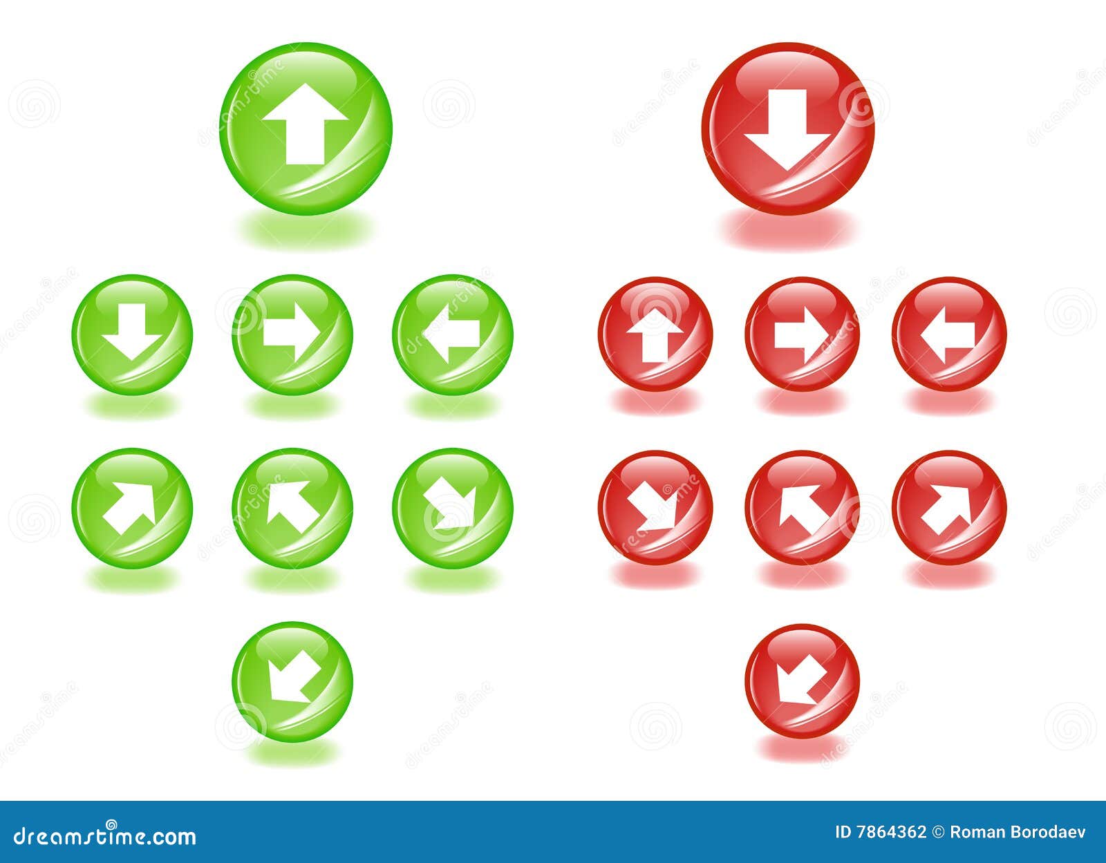 Sphere icons with arrows. stock vector. Illustration of isolated - 7864362