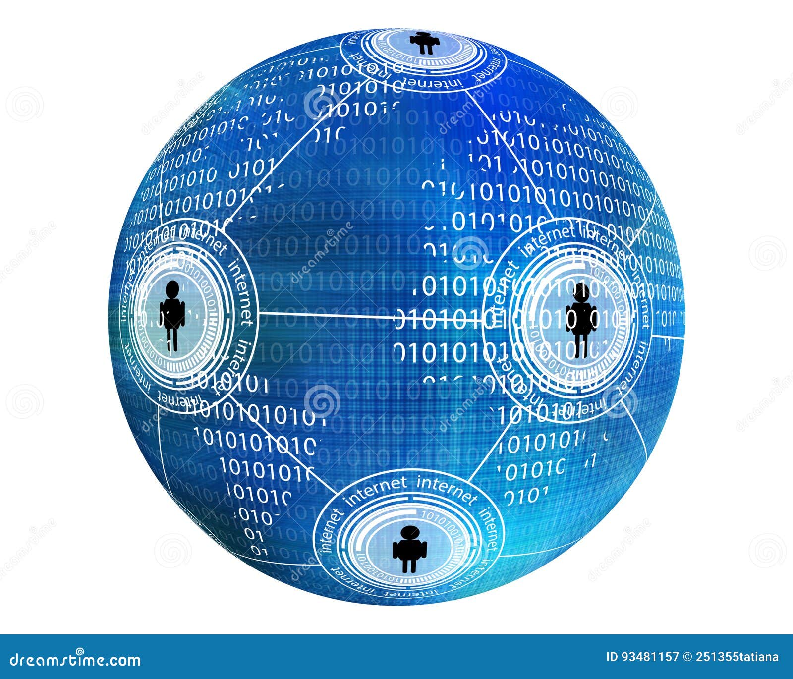 Sphere of the Internet stock illustration. Illustration of code - 93481157