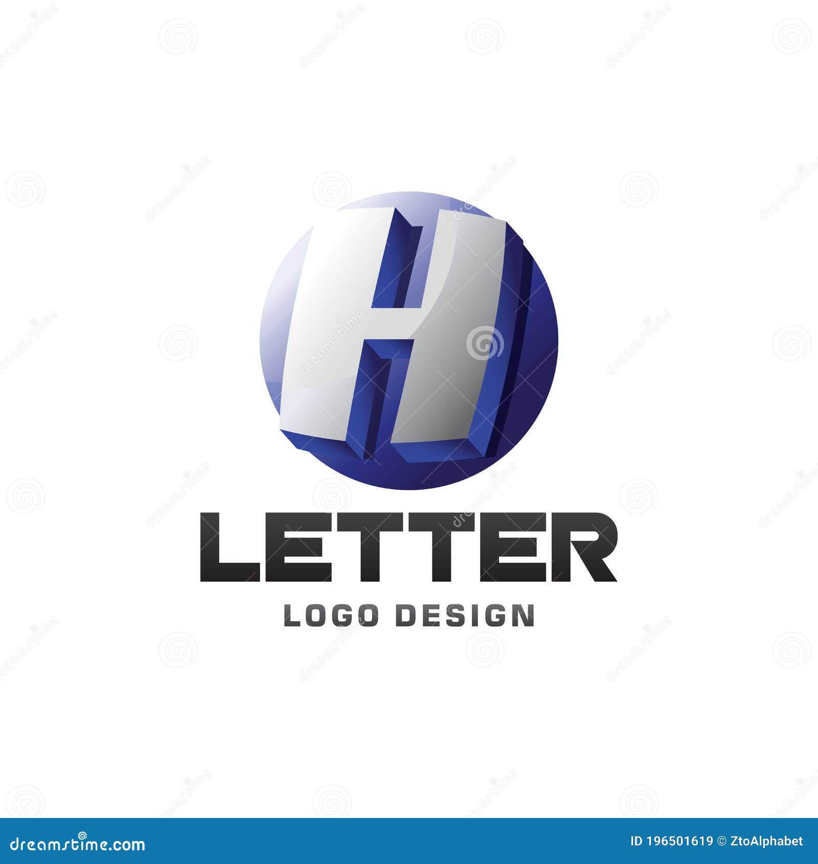 Sphere Letter H Logo Templates Stock Vector - Illustration of geometric ...