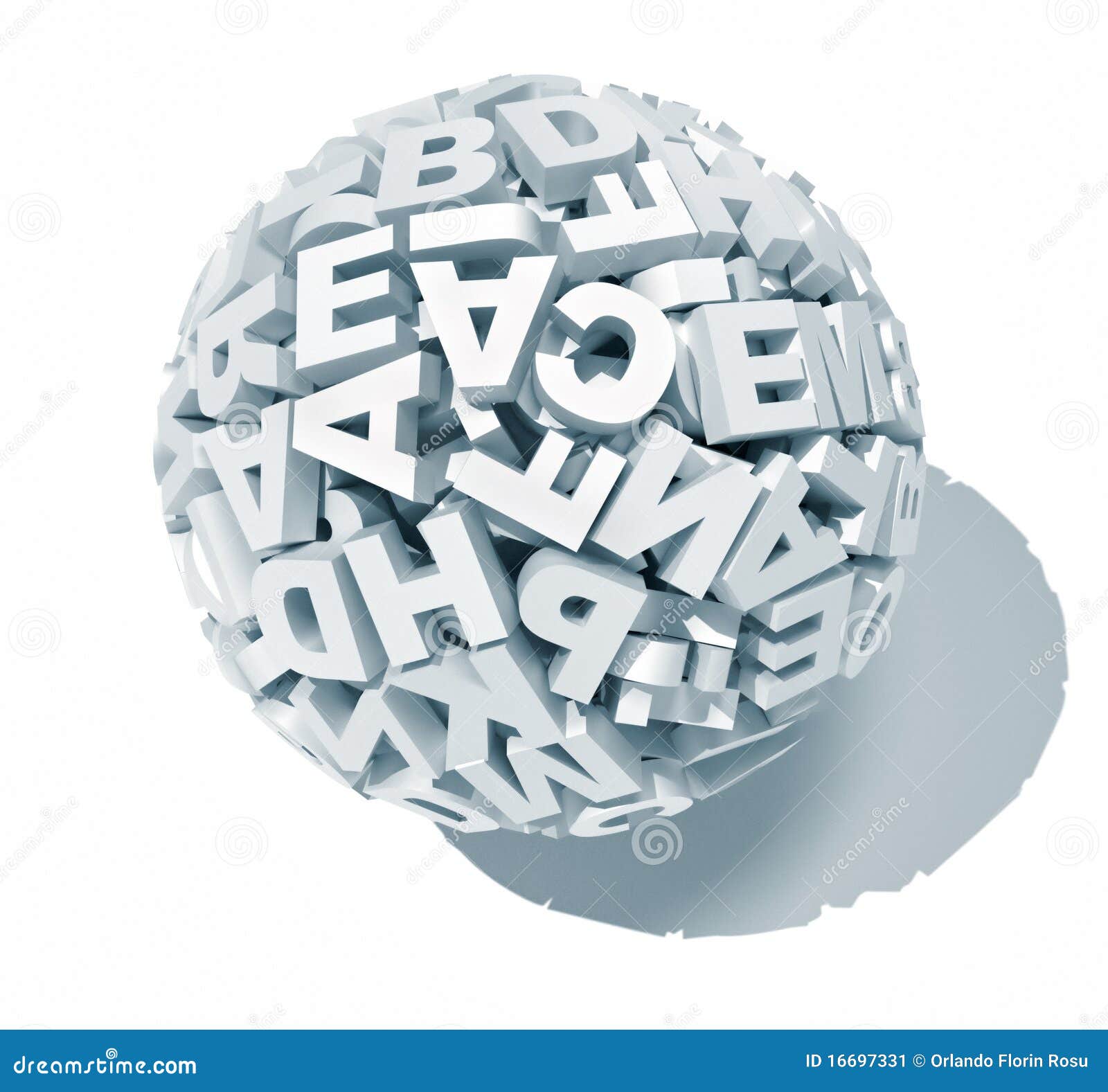 Sphere of letters stock illustration. Illustration of symbol - 16697331