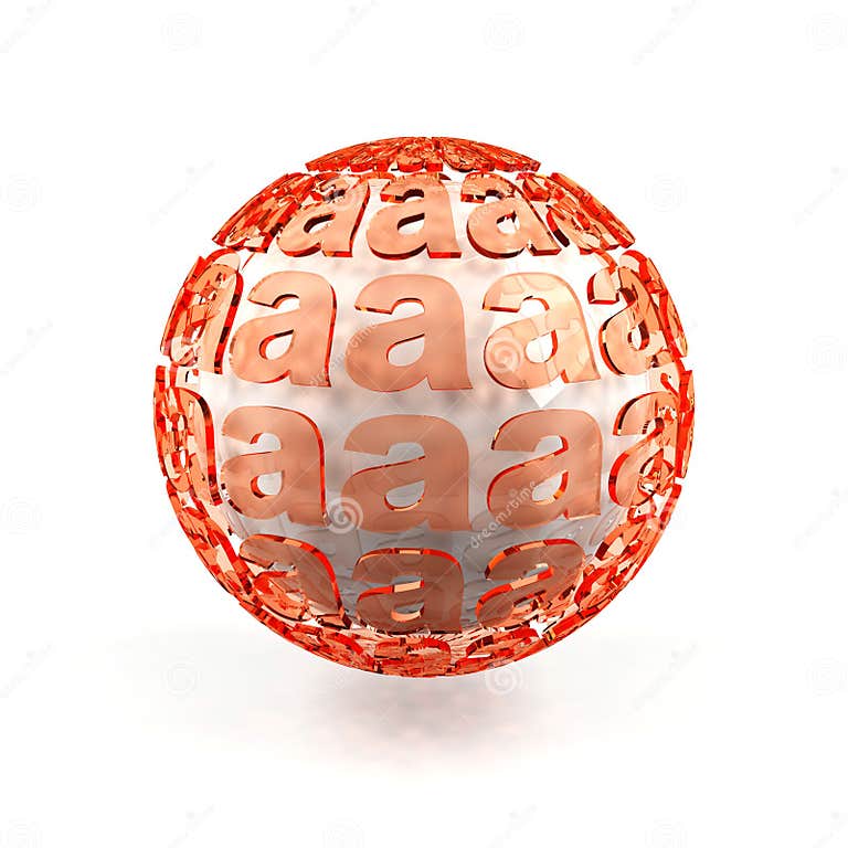Sphere from letters. stock illustration. Illustration of isolated ...