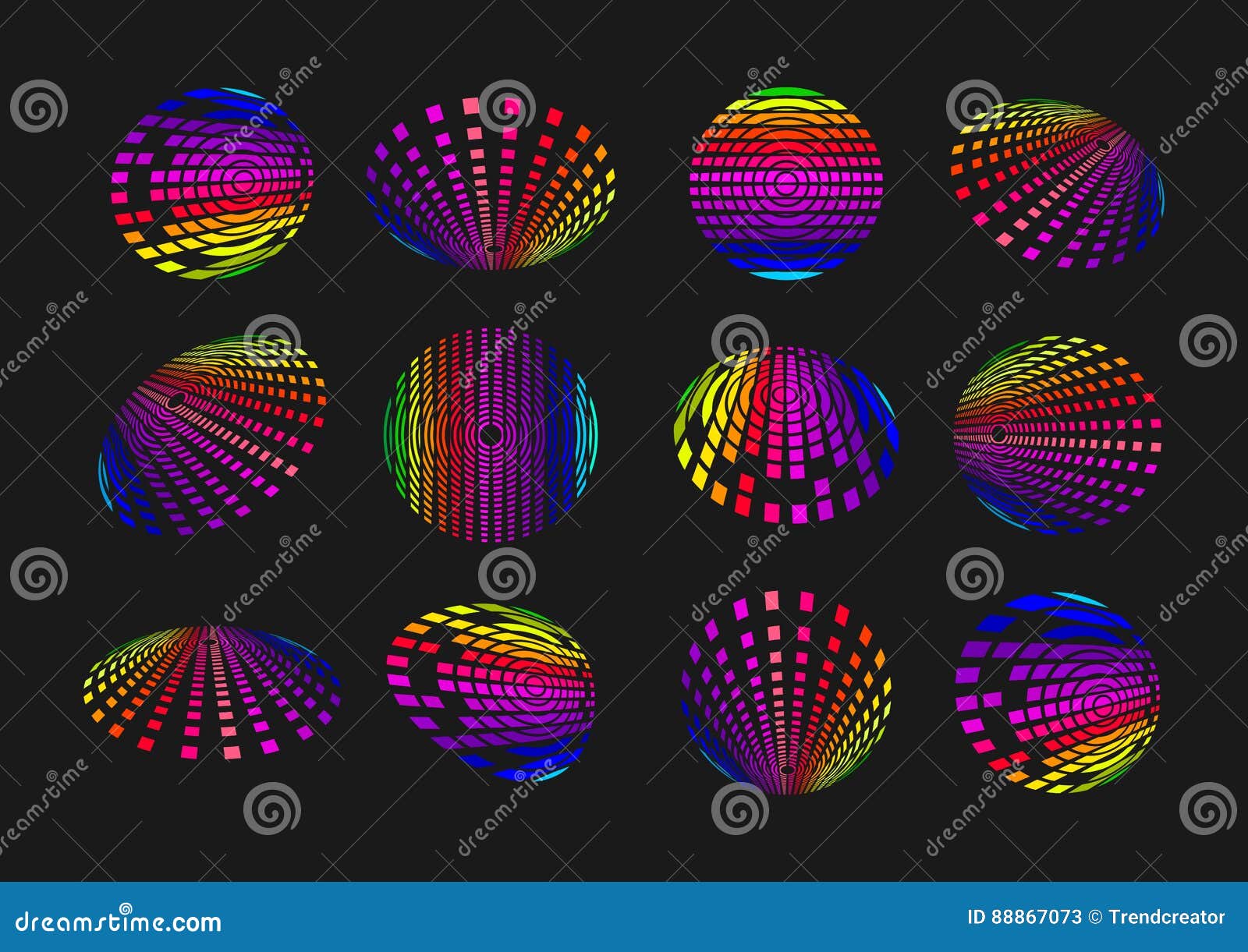 Sphere Light Technology Logo,globe Sound Icon,modern Symbol ...