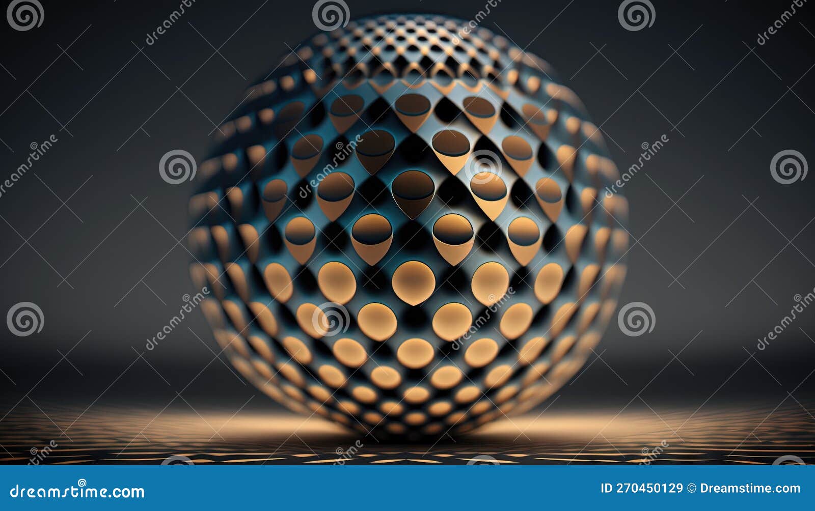 A Sphere with a Lot of Small Circles on the Surface. Generative Ai ...