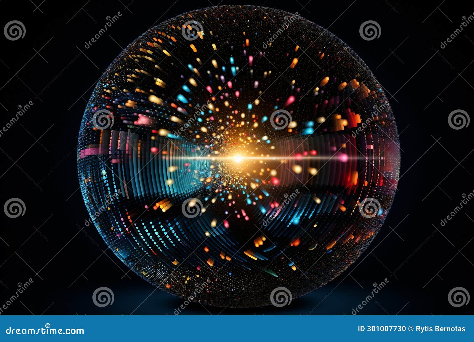 Sphere Made from Data Visualization and Dots Illustration Stock ...