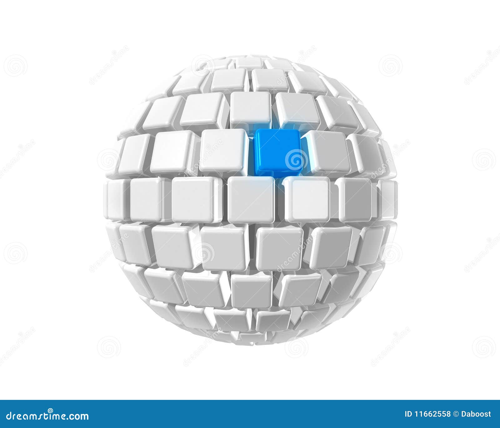 Sphere made of small cubes stock illustration. Illustration of render ...