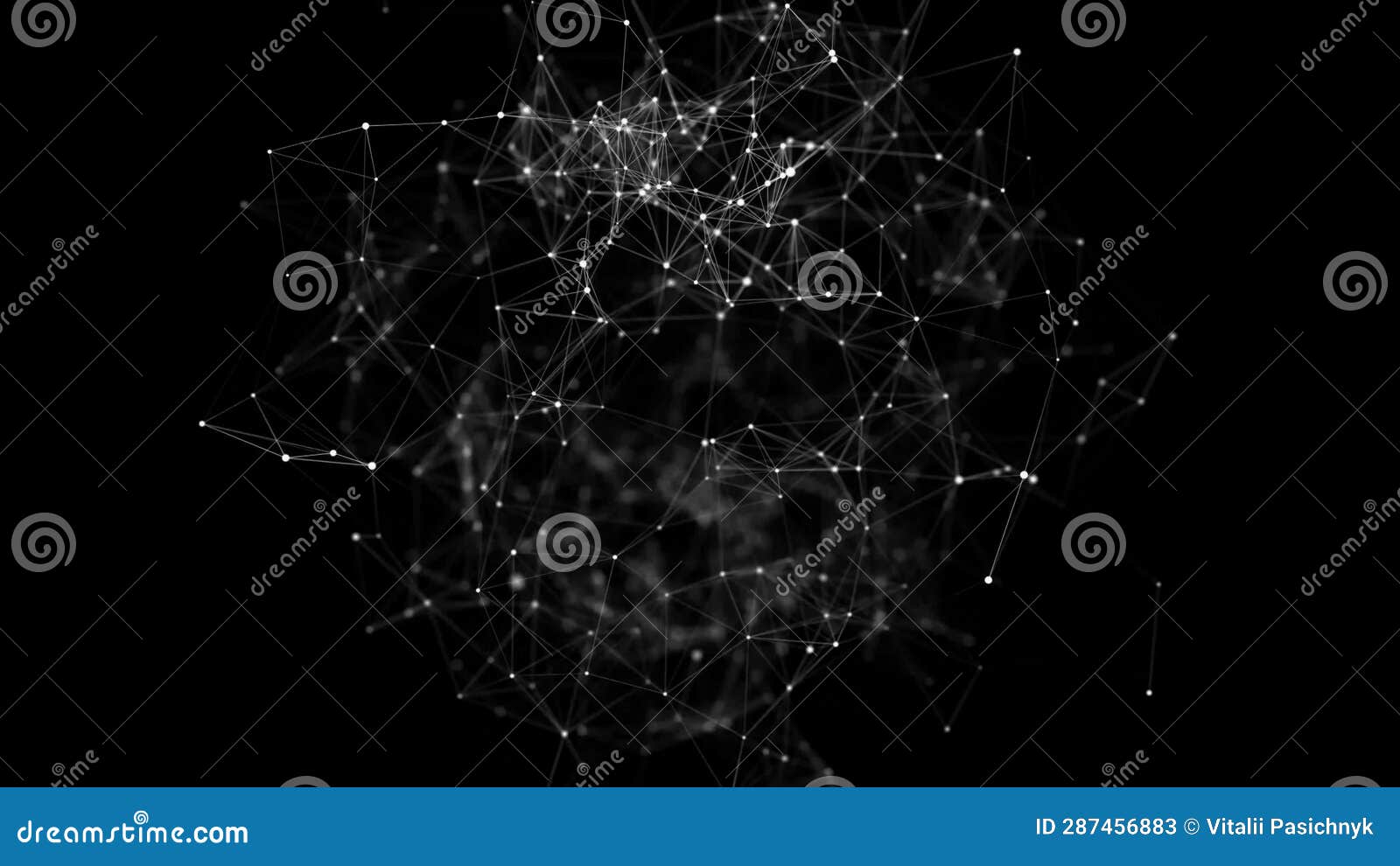 Sphere Made Up Of Points And Lines Network Connection Structure Big
