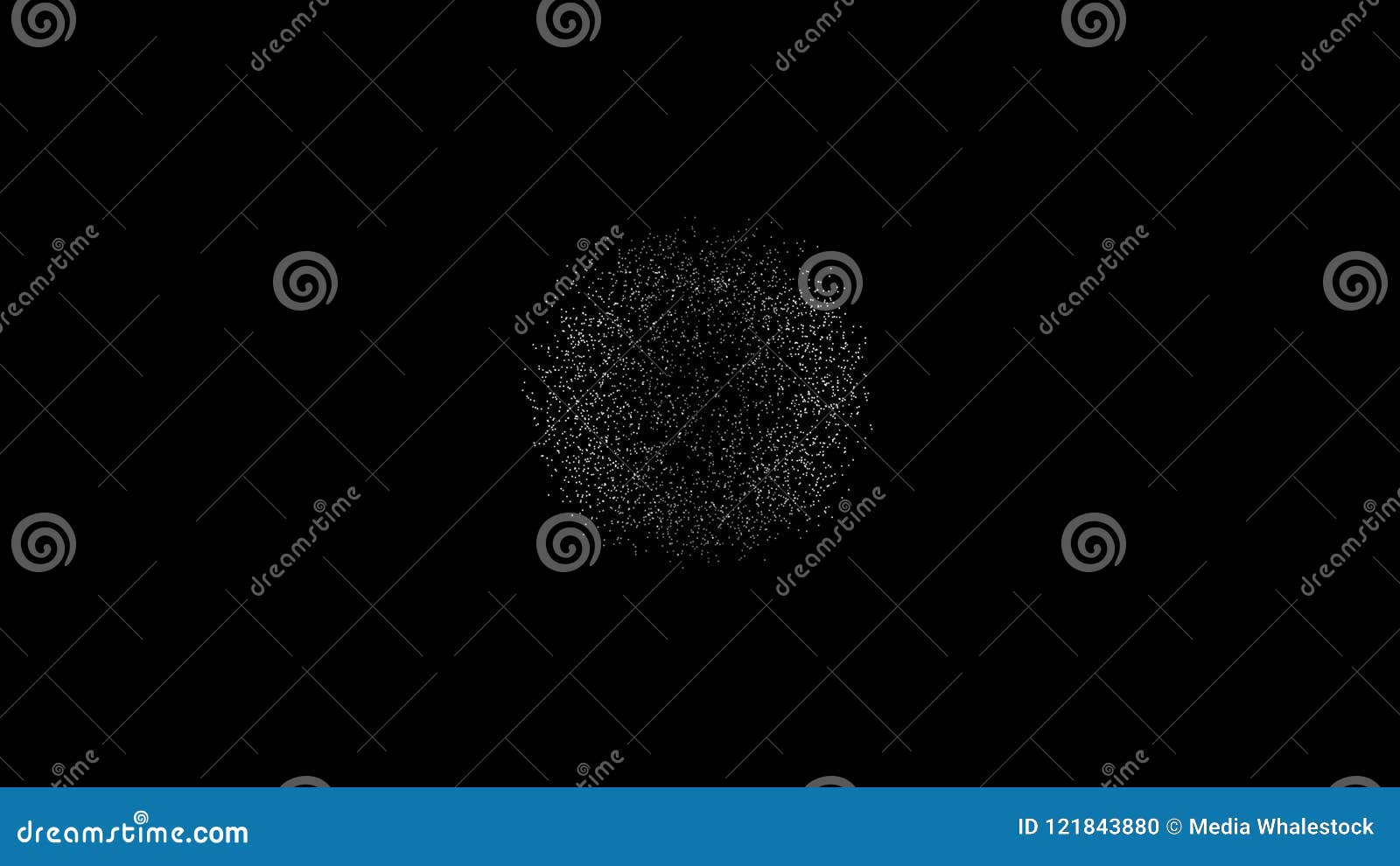 Sphere Made of White Dots Isolated on Black Background. Abstract Sphere ...
