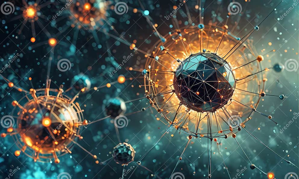 Sphere with Many Spheres and Dots Stock Image - Image of medicine, modern: 330630073