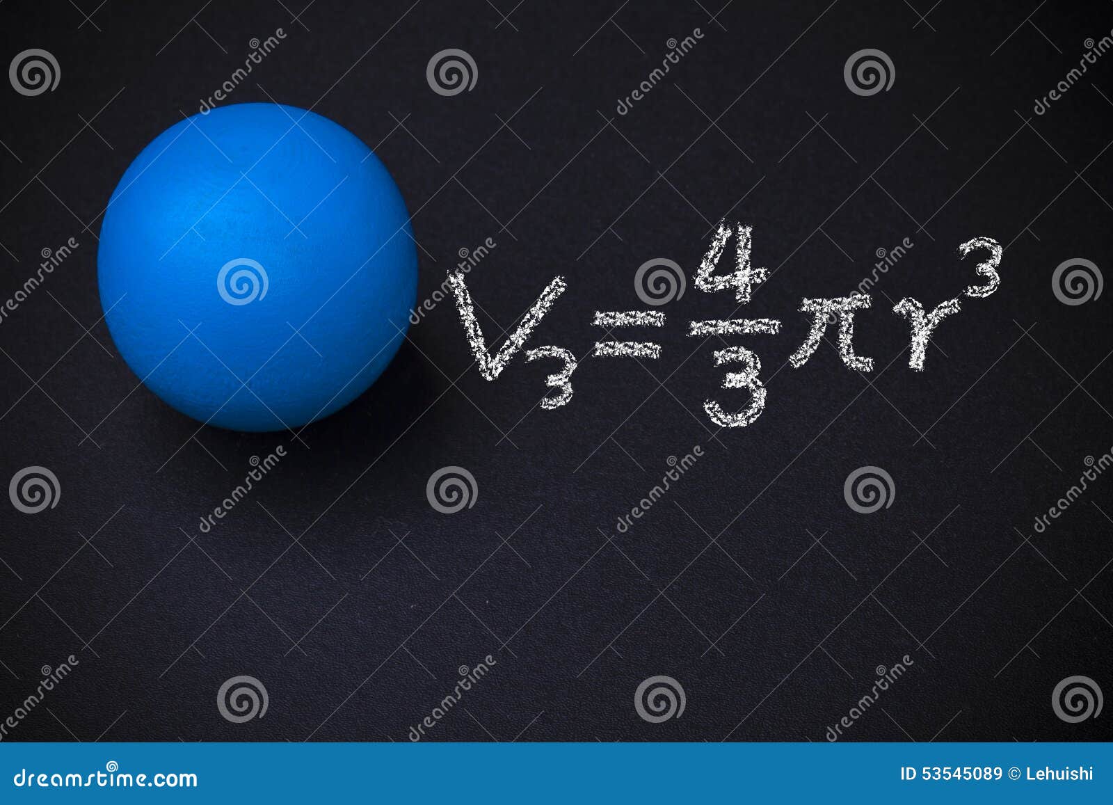 Sphere and Mathematical Formulas on Blackboard Stock Image - Image of ...