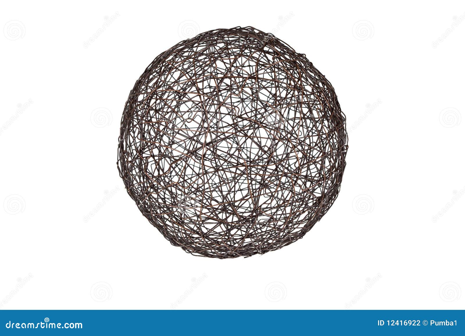 Sphere from a metal wire stock photo. Image of abstraction - 12416922