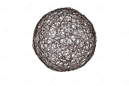 Sphere from a metal wire stock photo. Image of abstraction - 12416922