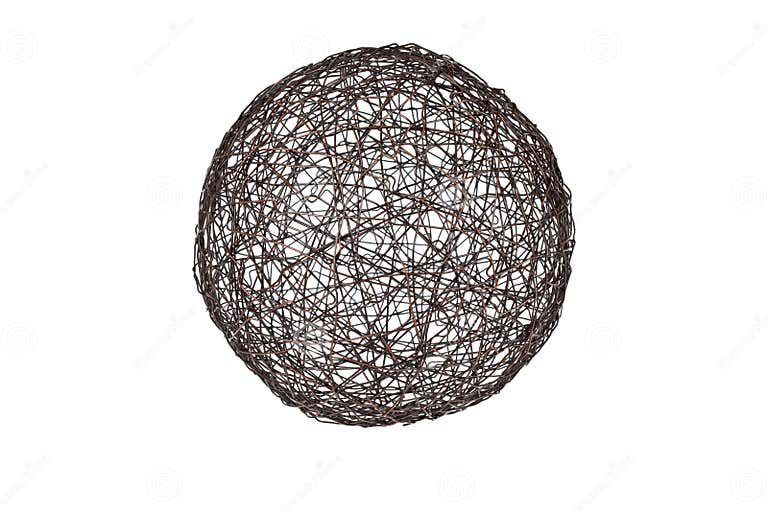 Sphere from a metal wire stock photo. Image of abstraction - 12416922