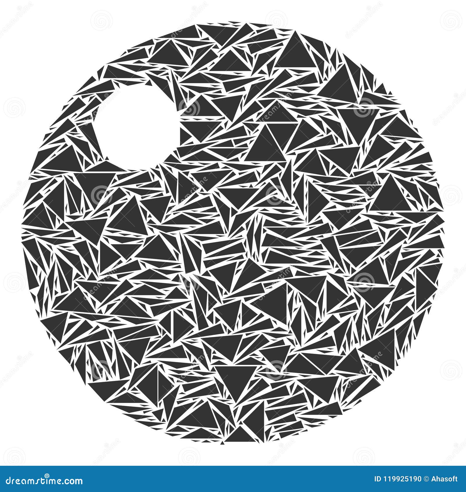 Sphere Collage of Triangles Stock Vector - Illustration of nucleus ...