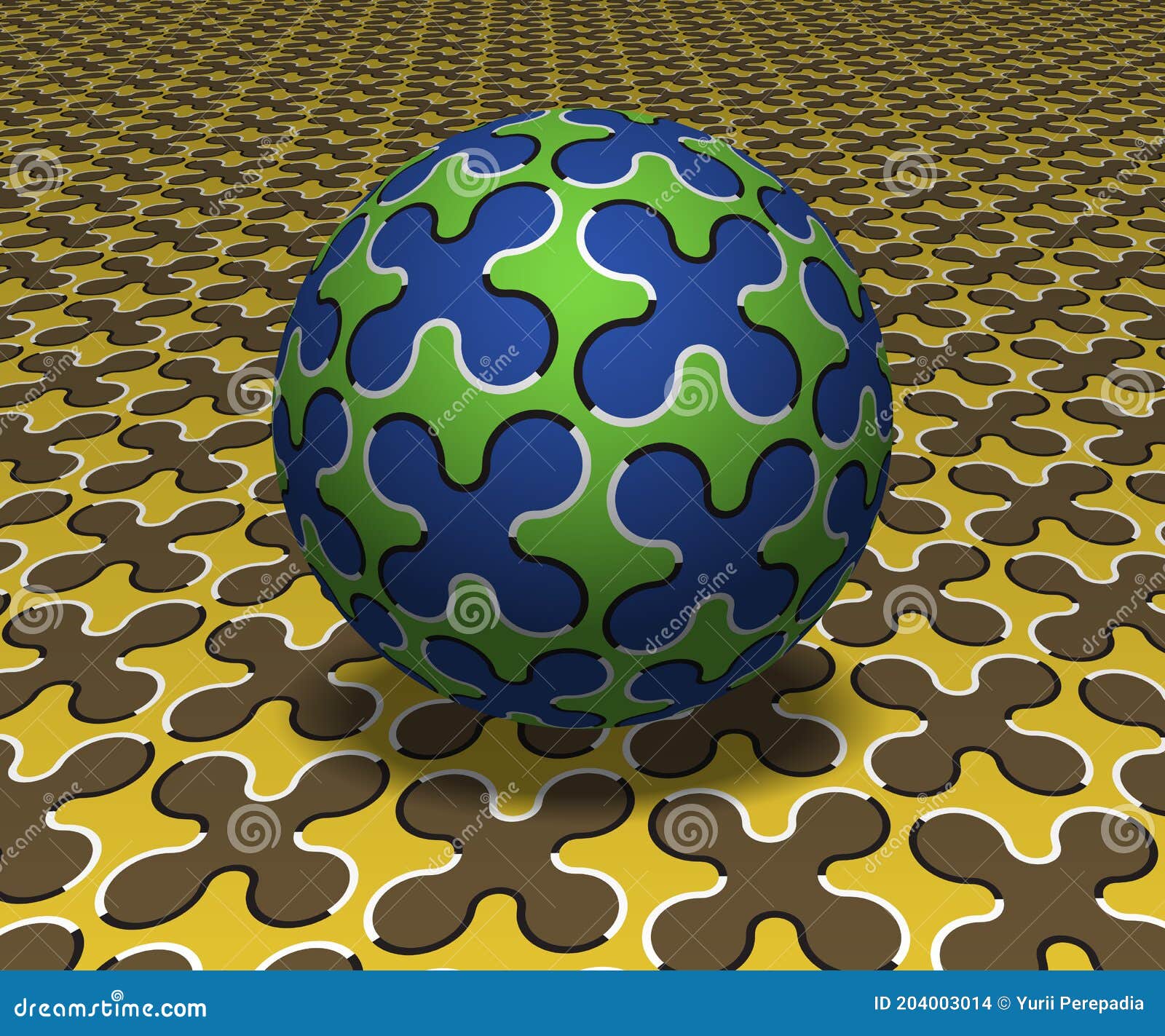 Sphere Moves In A Hole With Interlacement Pattern. Vector Purple Golden ...
