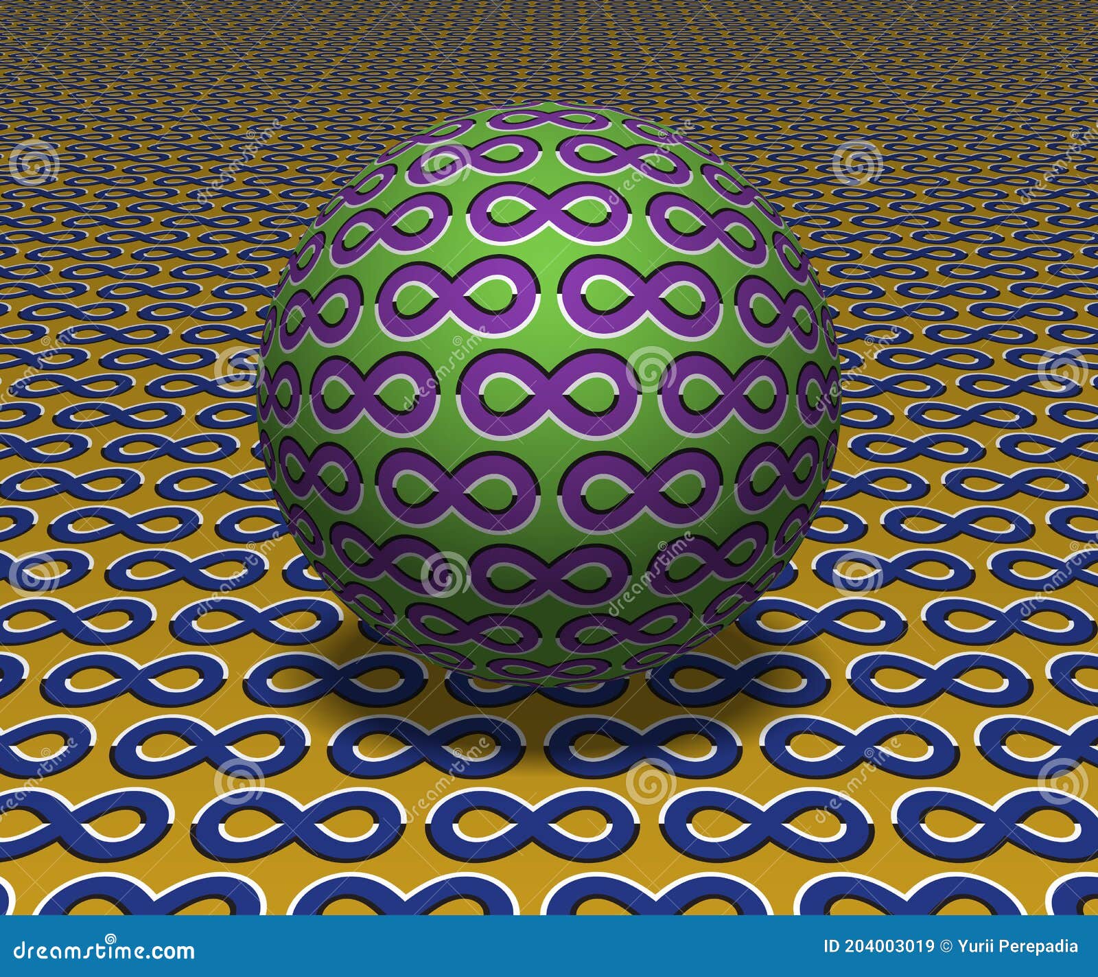 Sphere Moves Above the Surface. Abstract Objects with Infinity Symbols ...