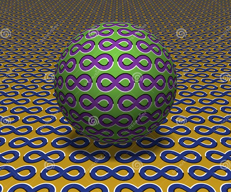 Sphere Moves Above the Surface. Abstract Objects with Infinity Symbols ...