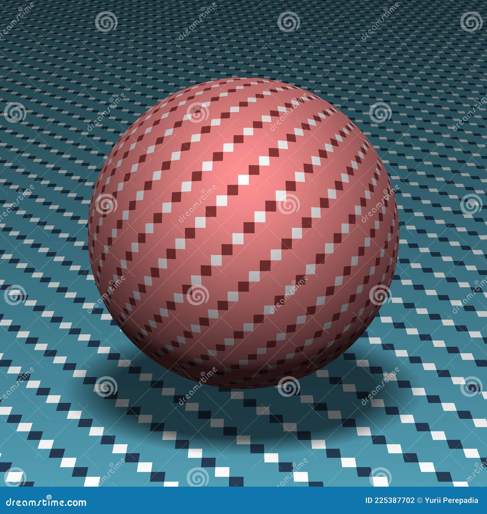 Sphere Moves Above the Surface. Abstract Objects with Moving Red and ...