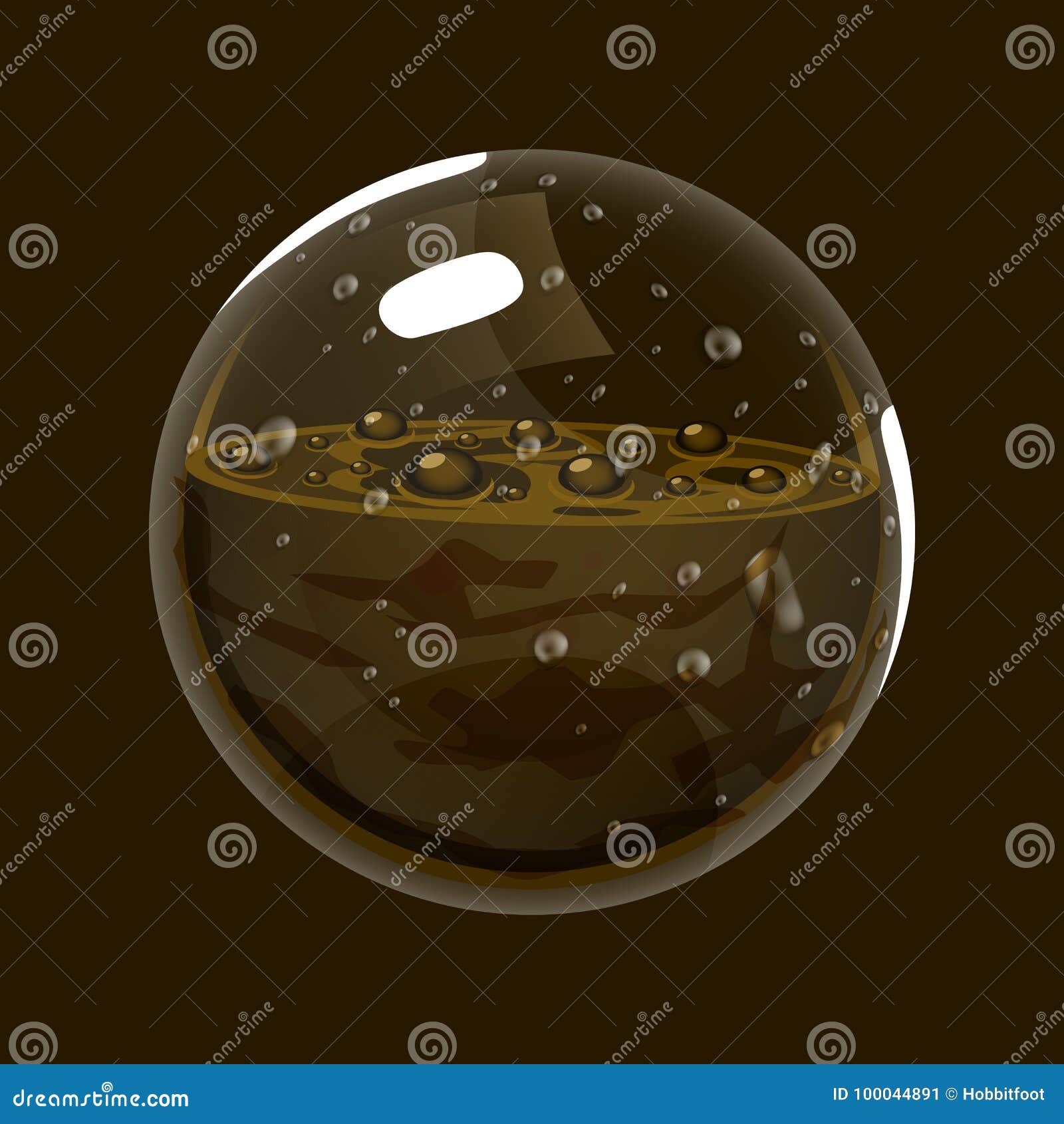 Sphere of Mud. Game Icon of Magic Orb. Interface for Rpg or Match3 Game ...