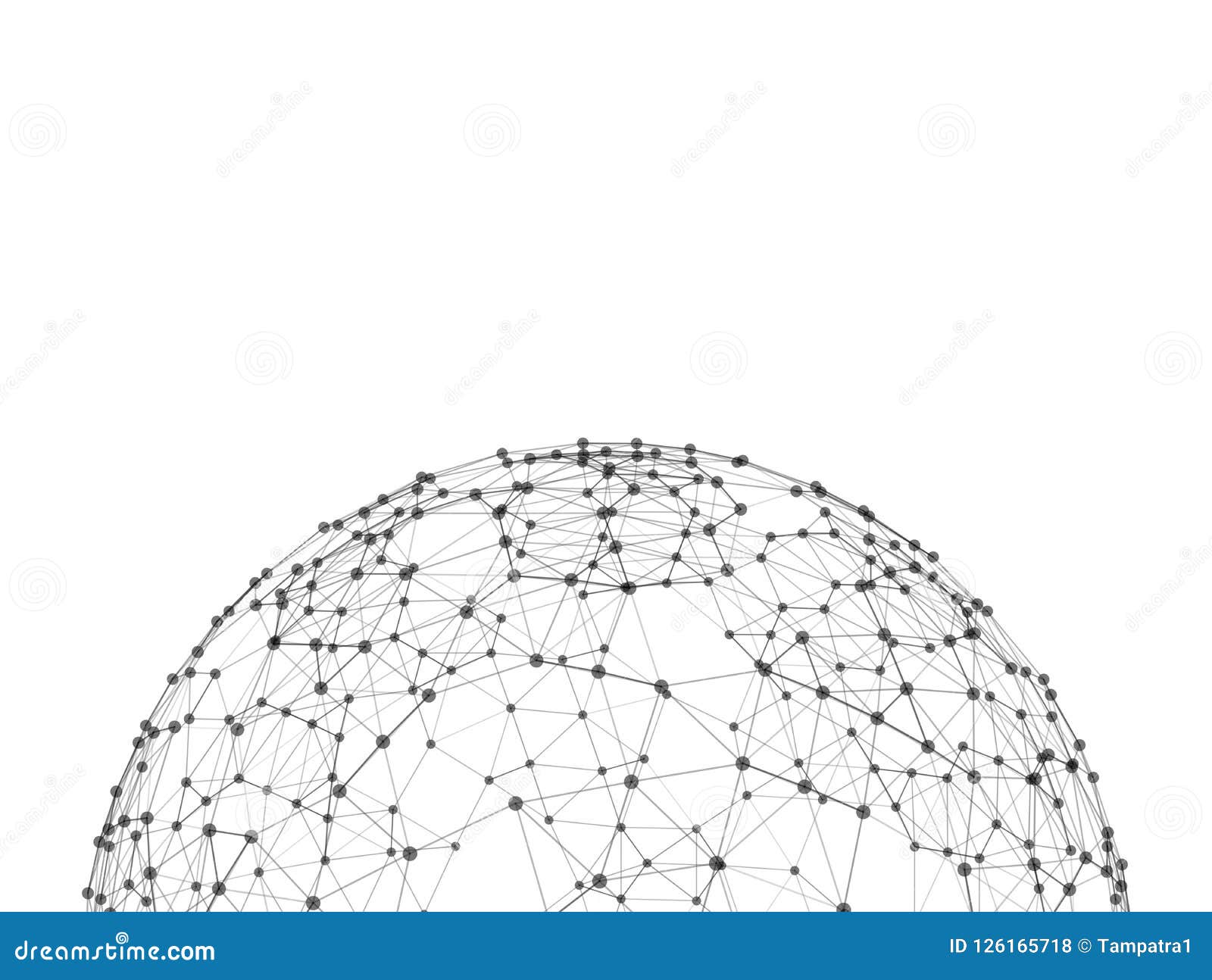 Sphere with Network Connection Lines and Dots Isolated on White Stock ...