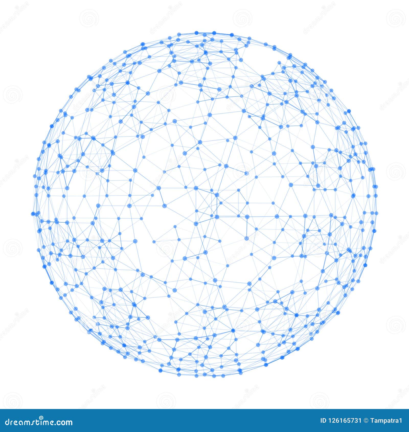 Sphere with Network Connection Lines and Dots Isolated on White Stock ...