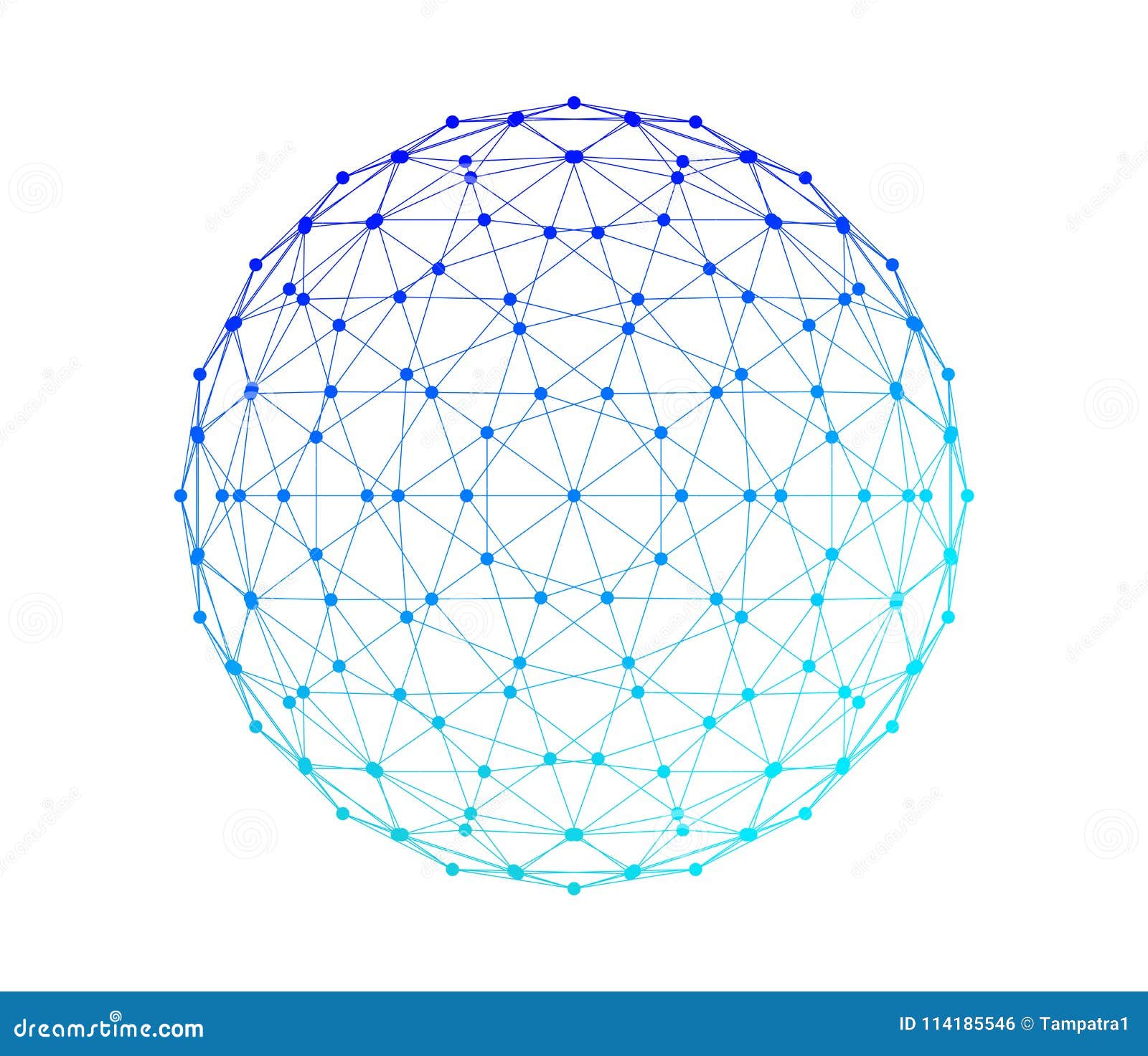 Sphere with Network Connection Lines for Technology Concept Stock ...
