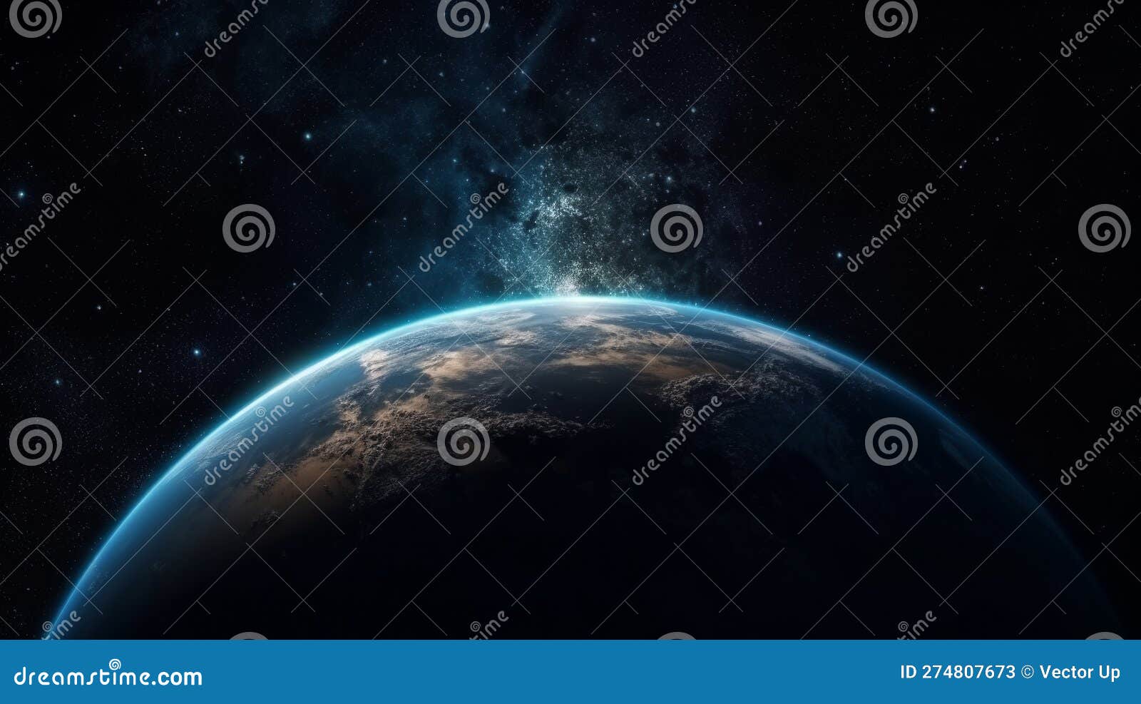 Sphere of the Night Planet Earth in Outer Space. Generative AI Stock ...