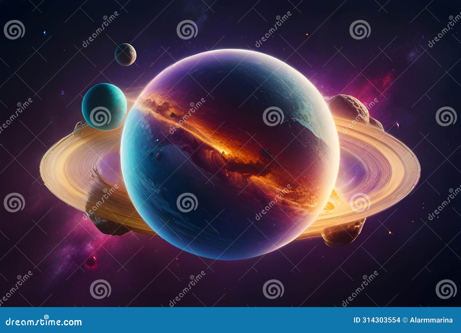 Sphere of a Night Planet in Outer Space. Element of the Solar System ...