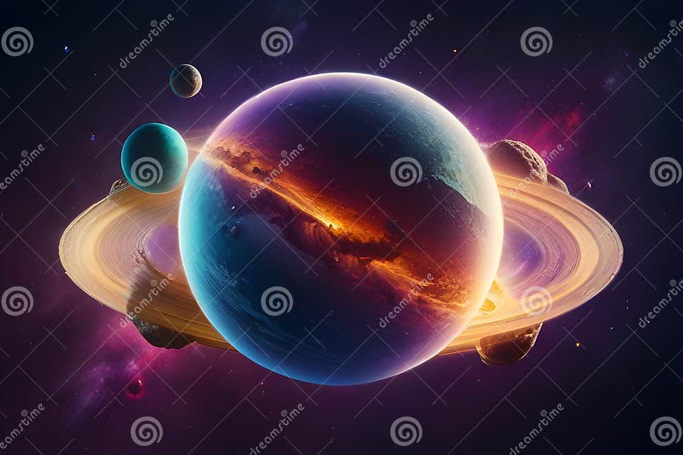 Sphere of a Night Planet in Outer Space. Element of the Solar System. Stock Photo - Image of ...