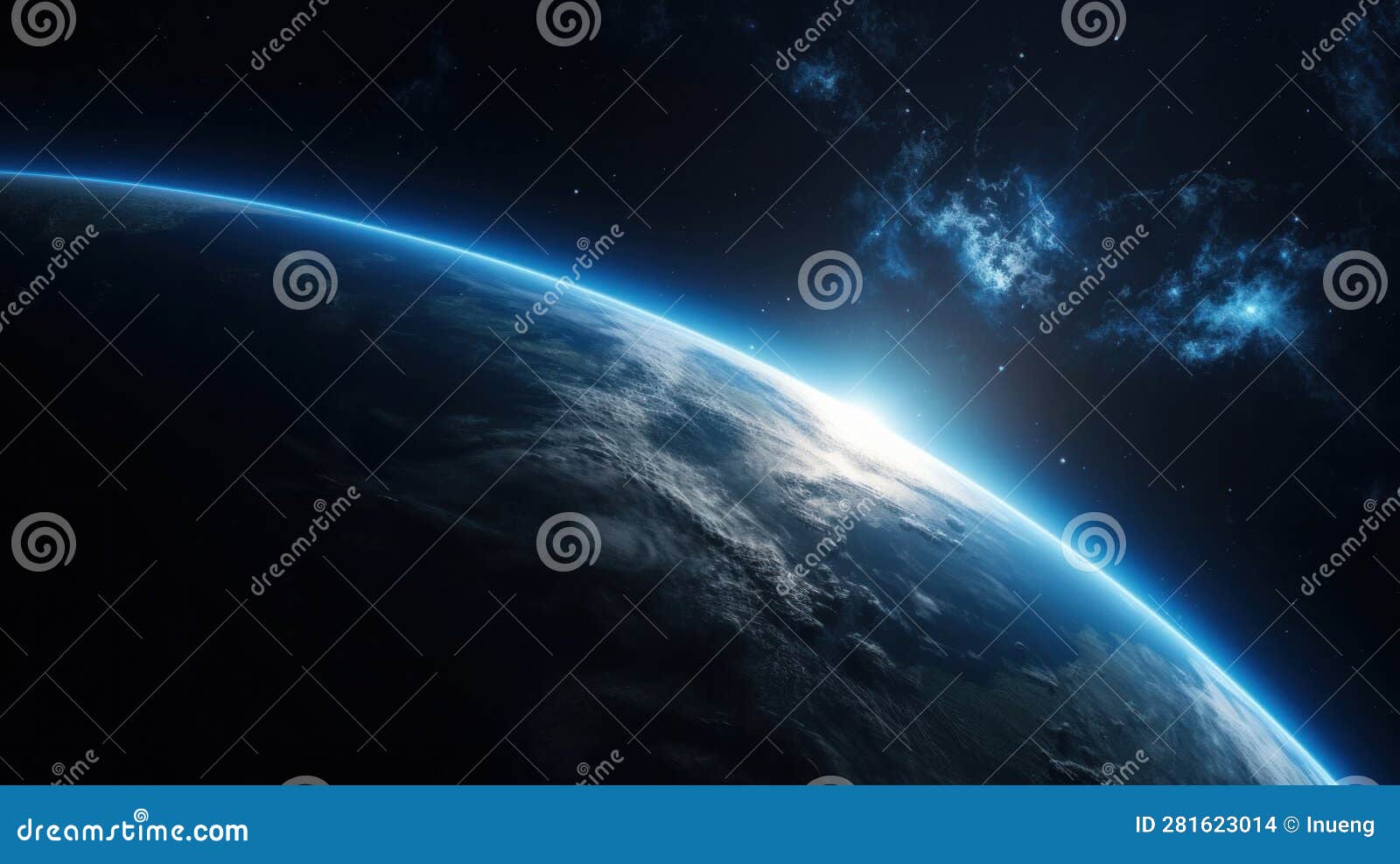 Sphere of Nightly Earth Planet in Outer Space. Generative AI Stock ...