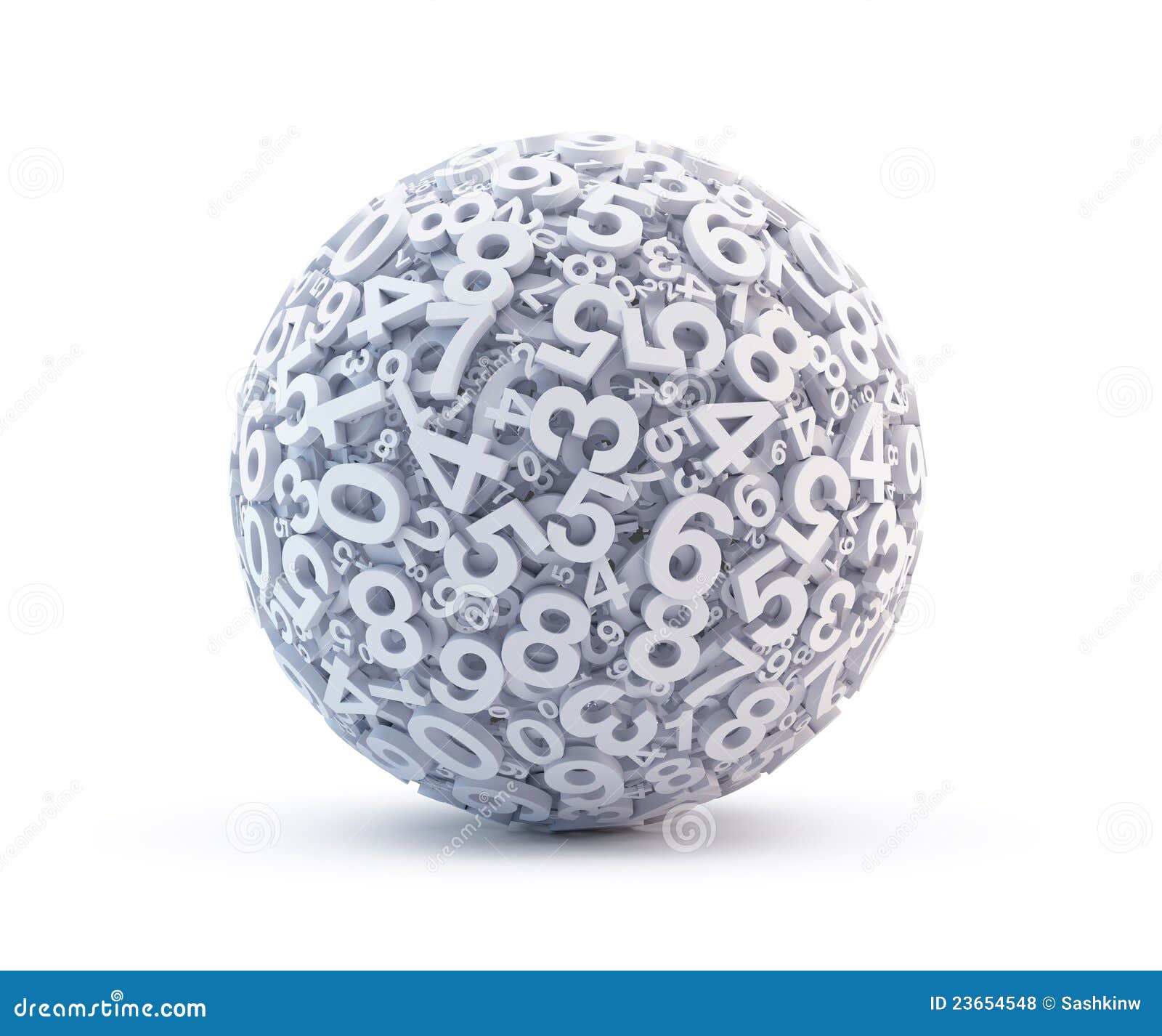 Sphere of Numbers stock illustration. Illustration of numeral - 23654548