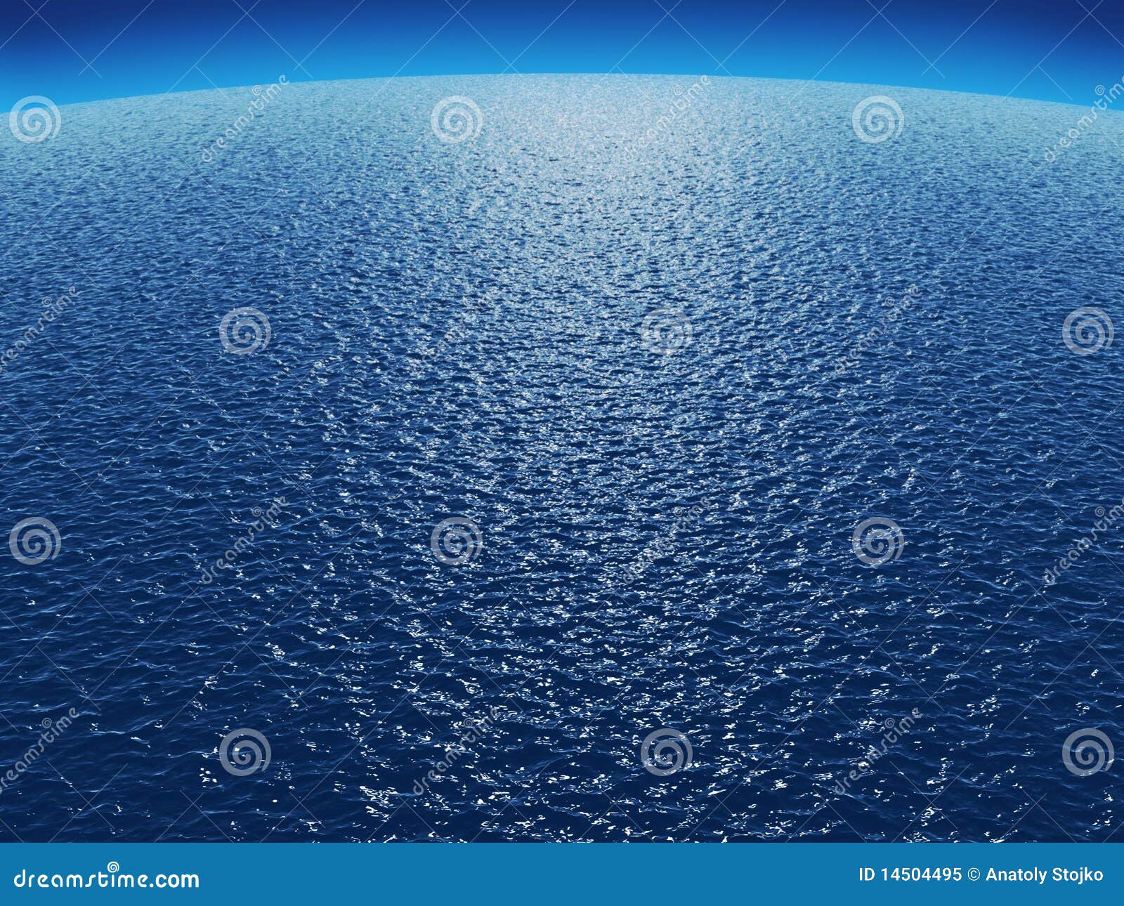 Sphere of ocean Earth stock illustration. Illustration of horizon ...
