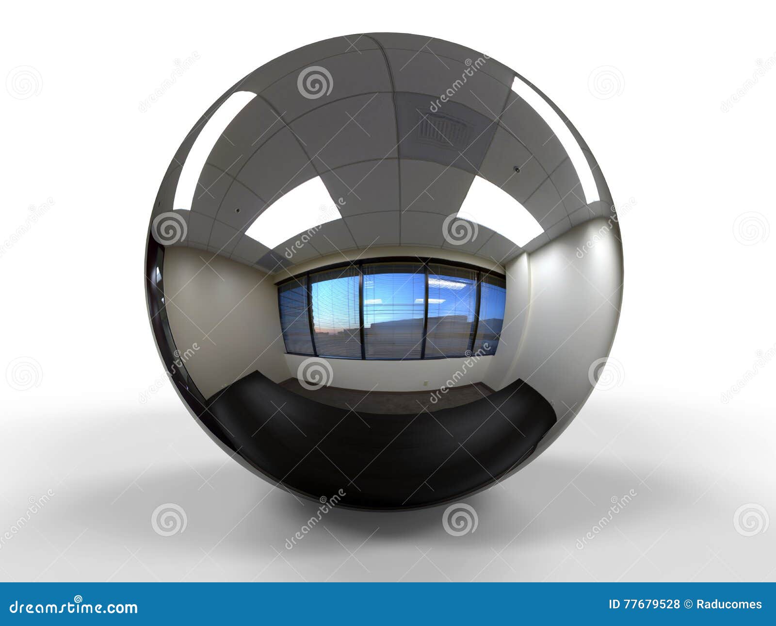 Sphere Office View Reflection Stock Illustration - Illustration of ...