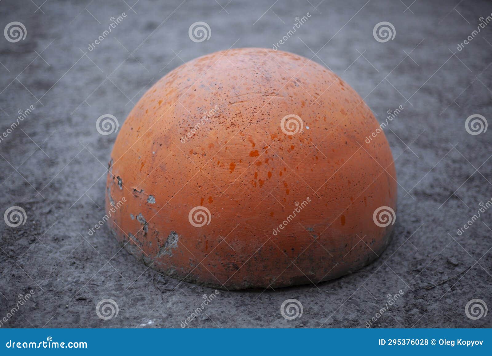 Sphere in the Parking Lot. Motion Limiter Stock Photo - Image of ...