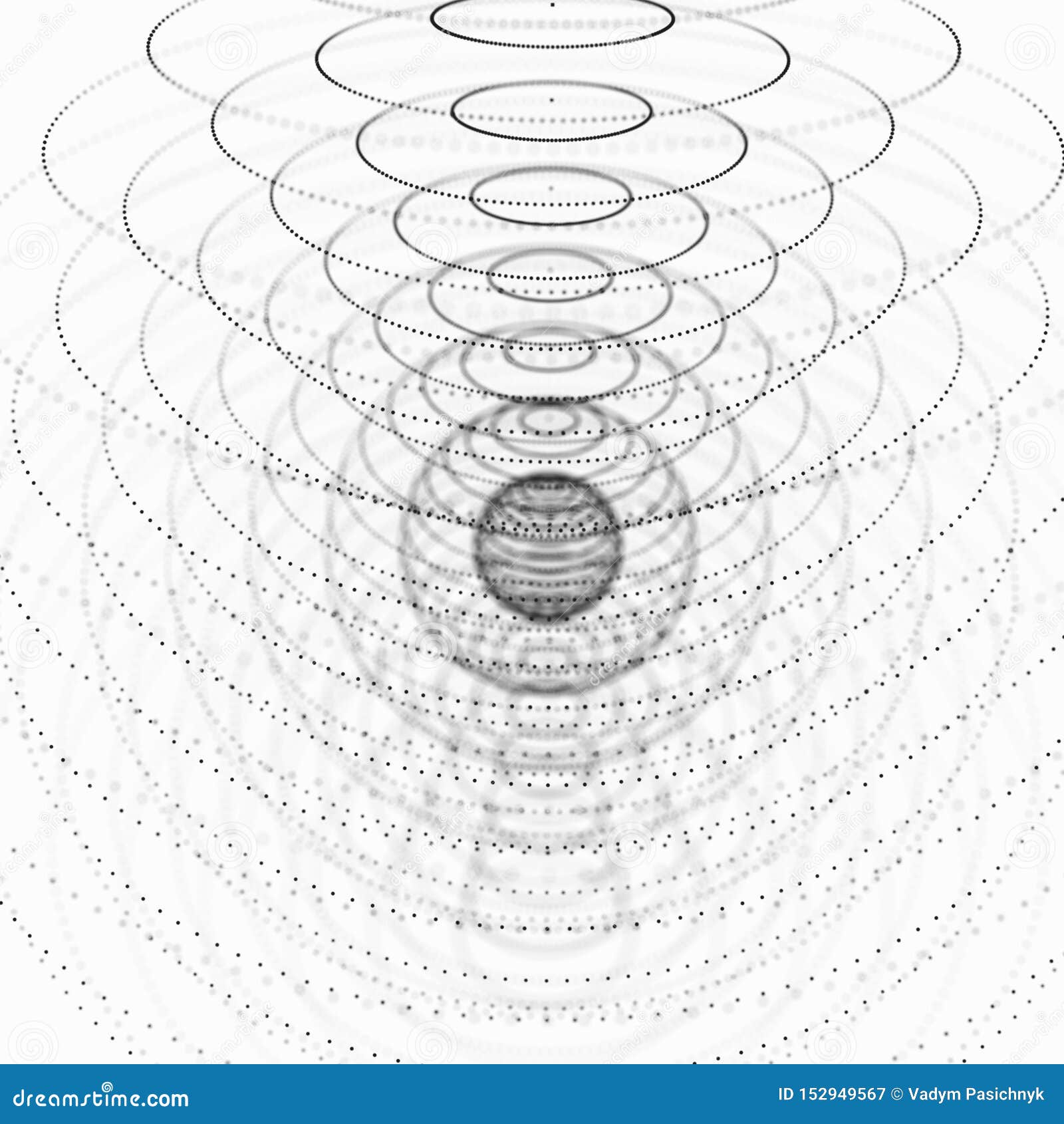 Sphere Particles. Abstract 3d Sphere Made of Points. Futuristic ...