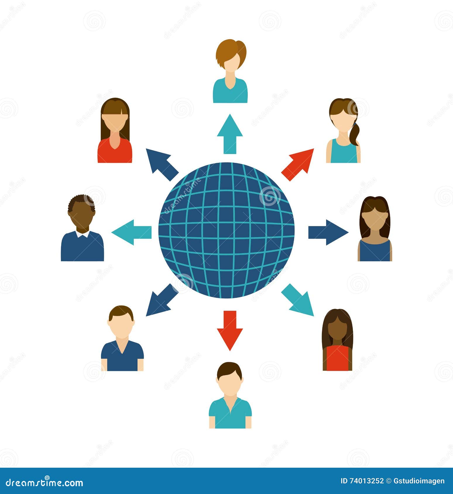 Sphere and People Design. Global Communication Concept. Vector G Stock ...