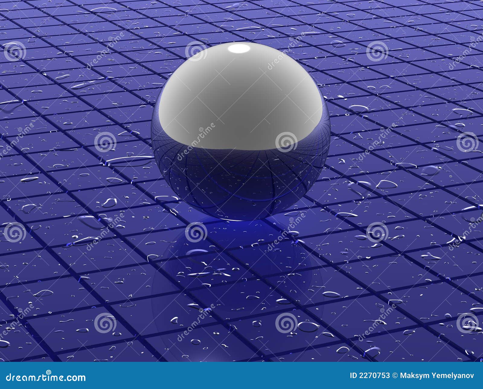 Sphere on a plane stock illustration. Illustration of abstraction - 2270753