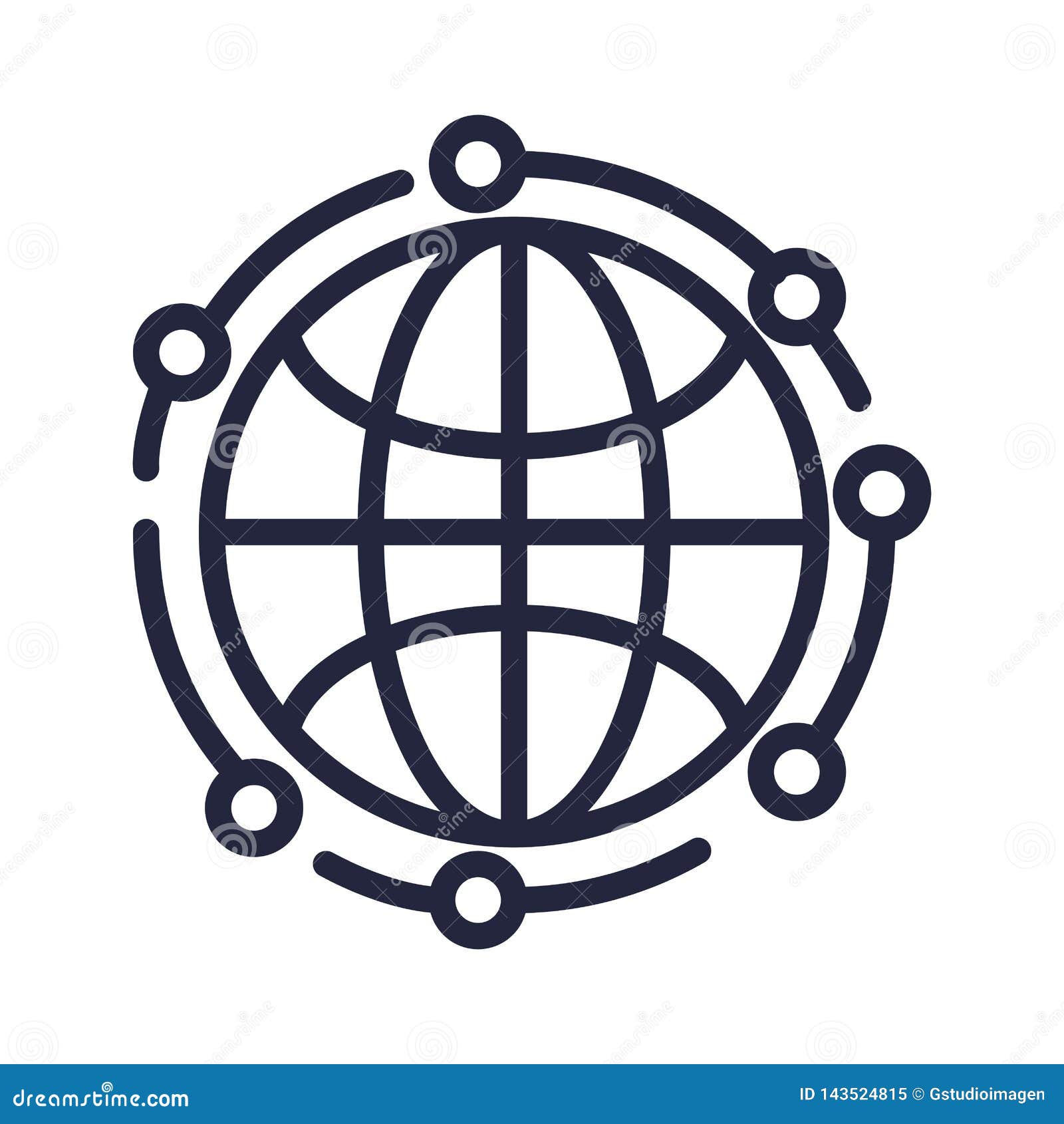 Sphere planet browser icon stock vector. Illustration of sphere - 143524815