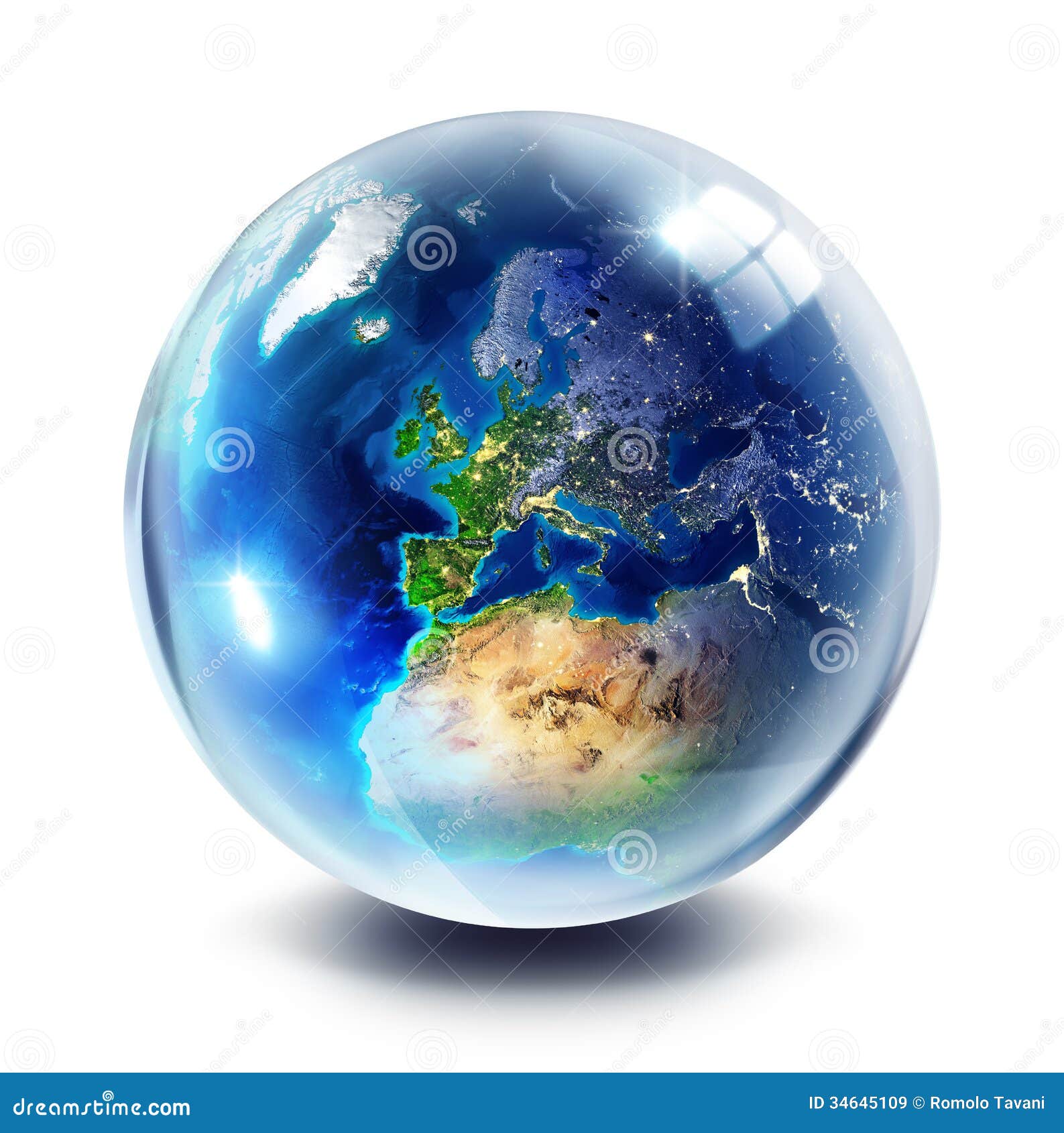 Sphere planet - Europe stock image. Image of continental - 34645109