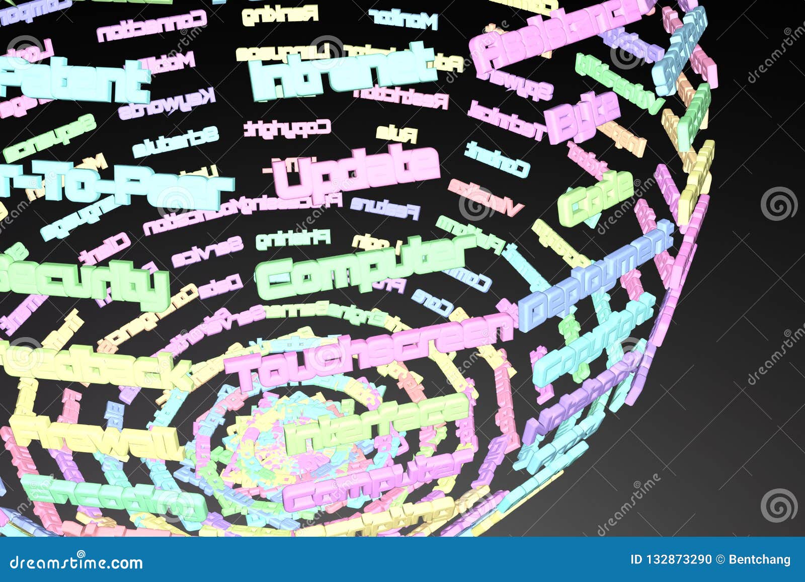 Background Abstract CGI Typography, Made Up from Words or Alphabetic ...