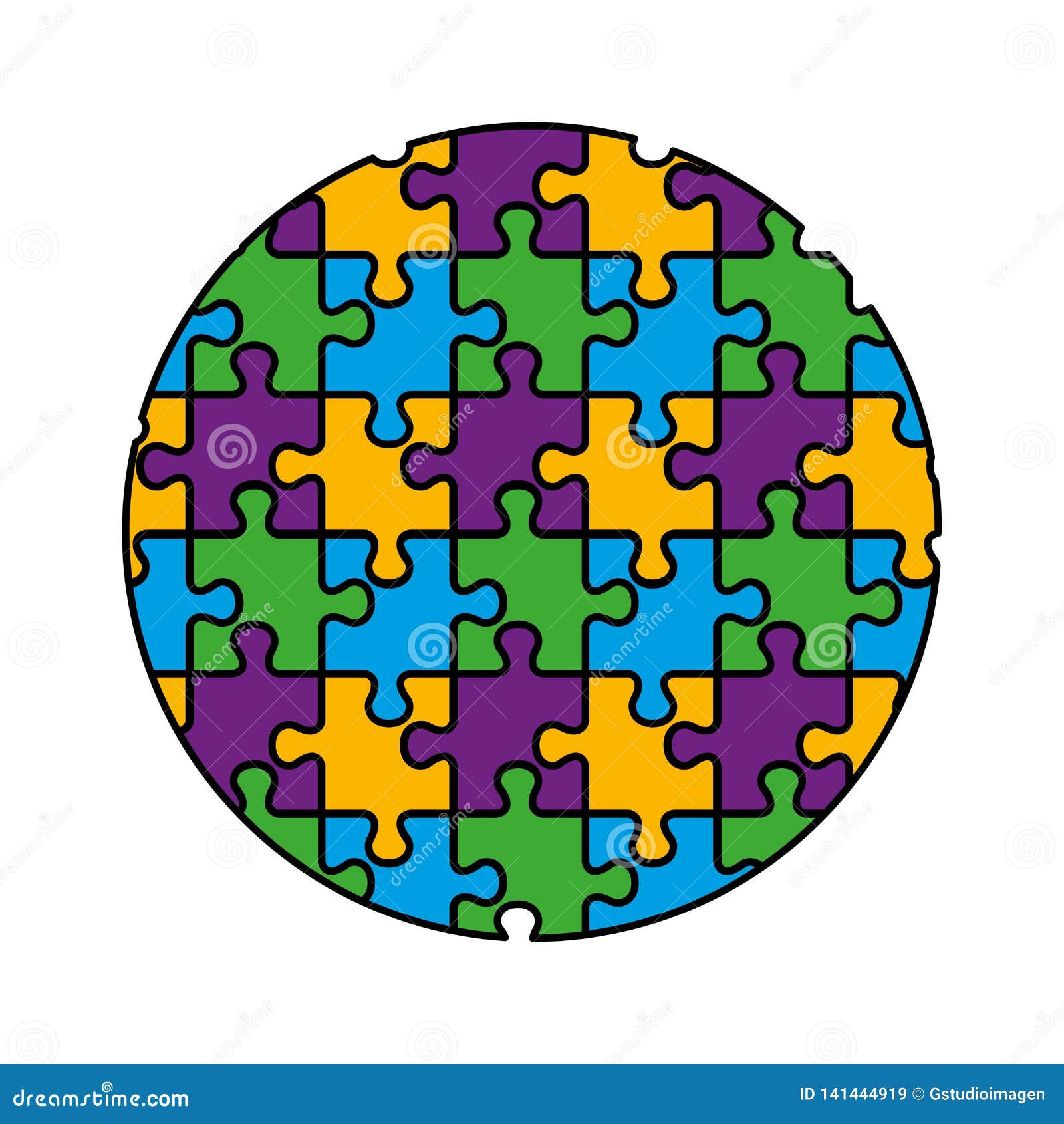 Sphere Planet with Puzzle Attached Stock Vector - Illustration of icon ...