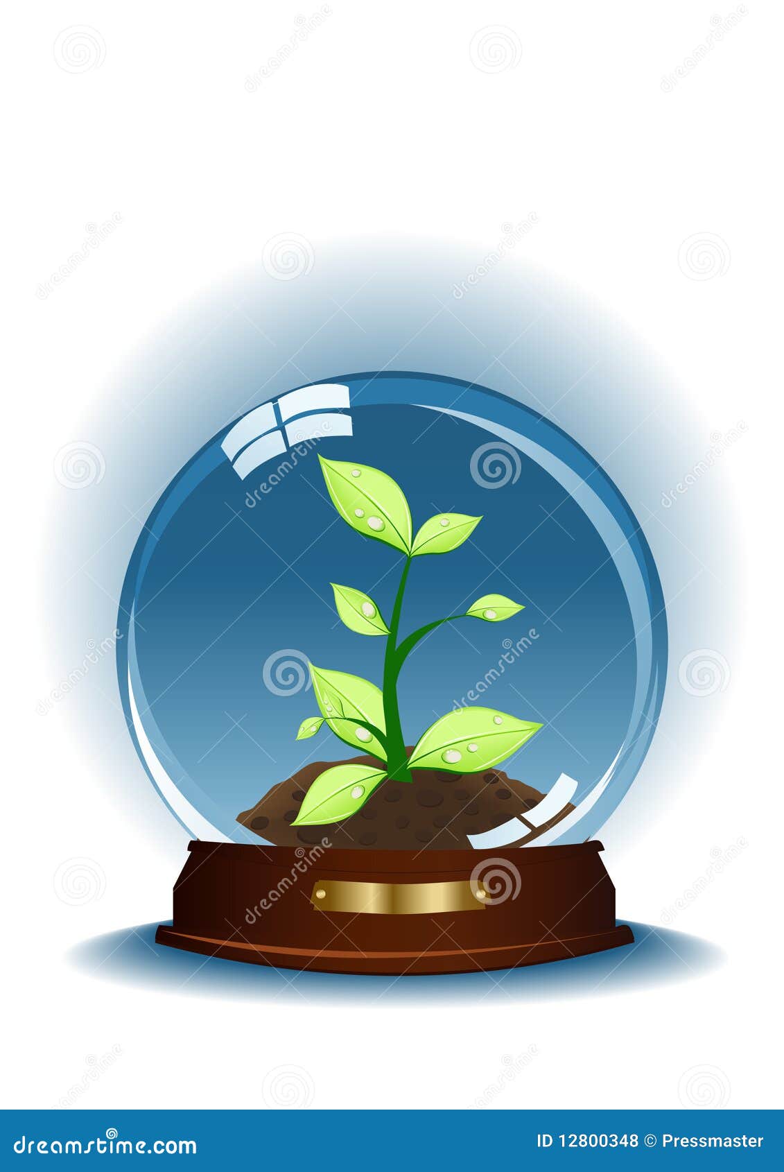 Sphere with plant stock illustration. Illustration of botany - 12800348