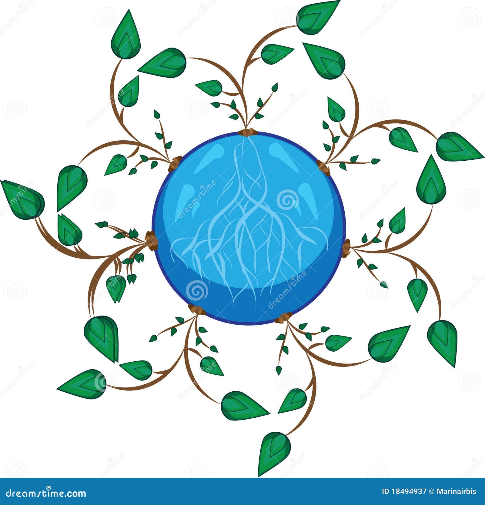 Sphere with plant stock vector. Illustration of environmental - 18494937