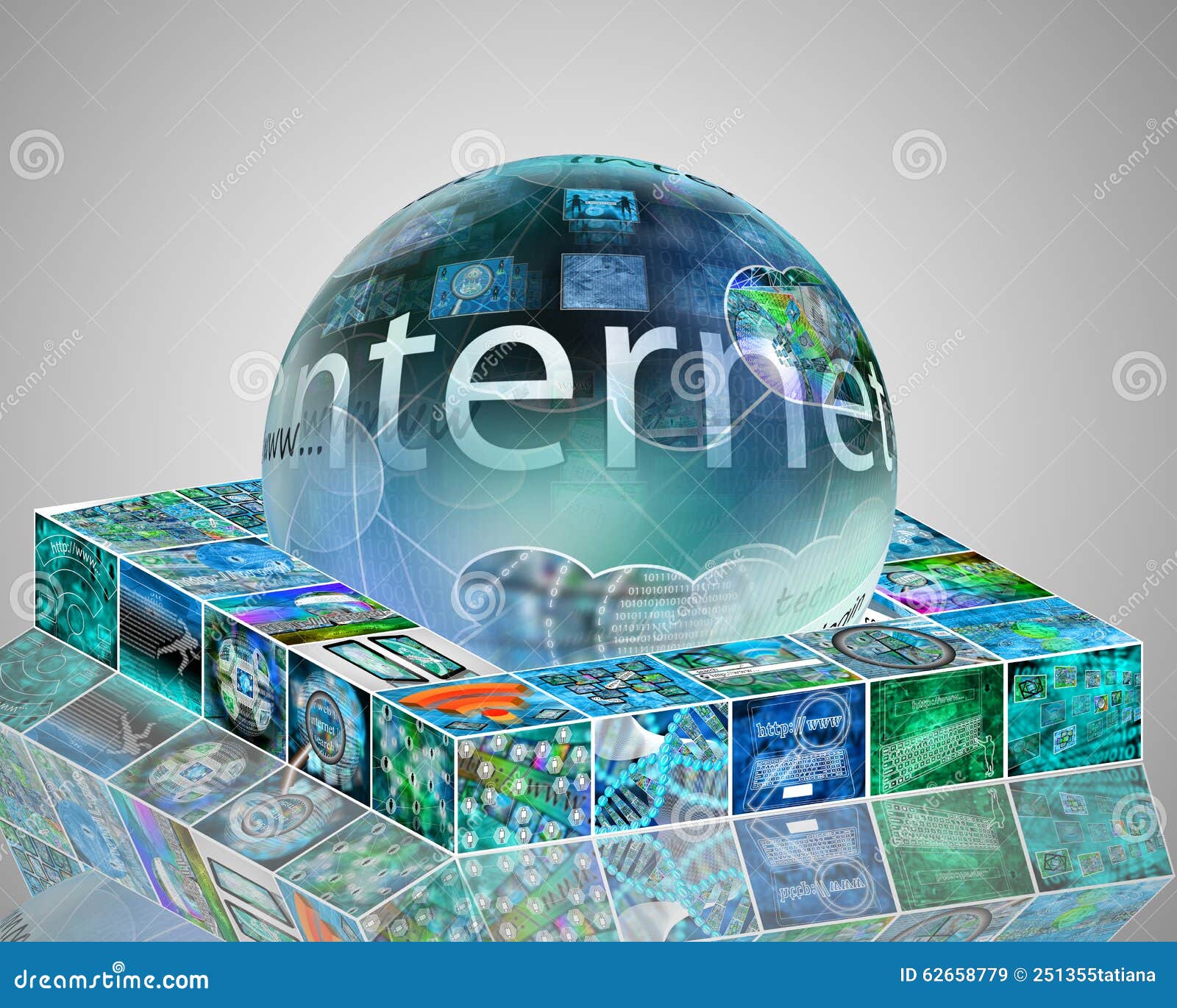 Sphere and platform stock image. Image of code, network - 62658779