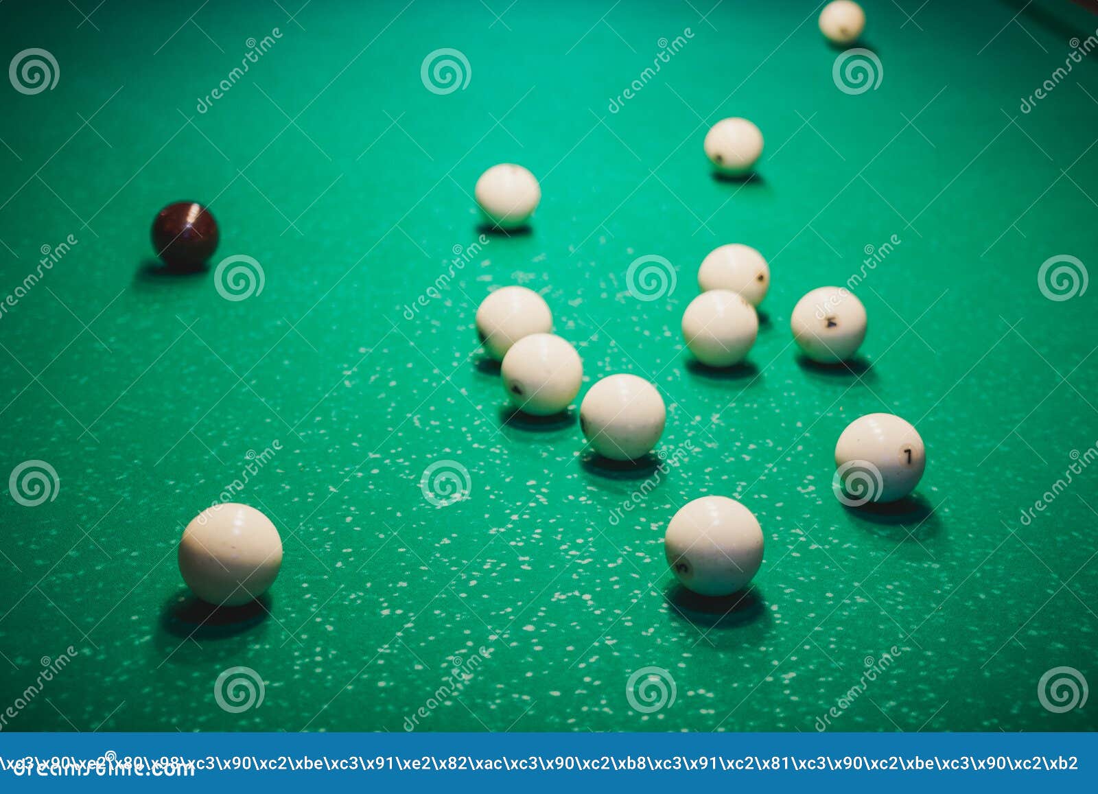 Sphere for Playing Billiards. Billiard Table. Gambling Billiards Stock ...