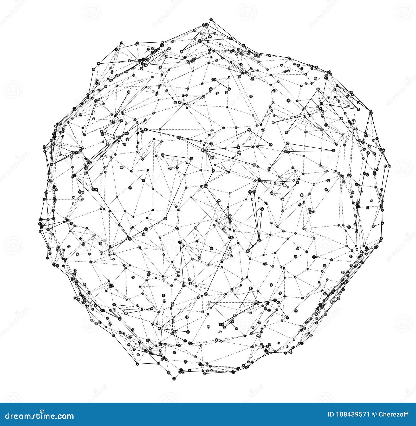 Sphere with Points and Lines Stock Vector - Illustration of creative ...