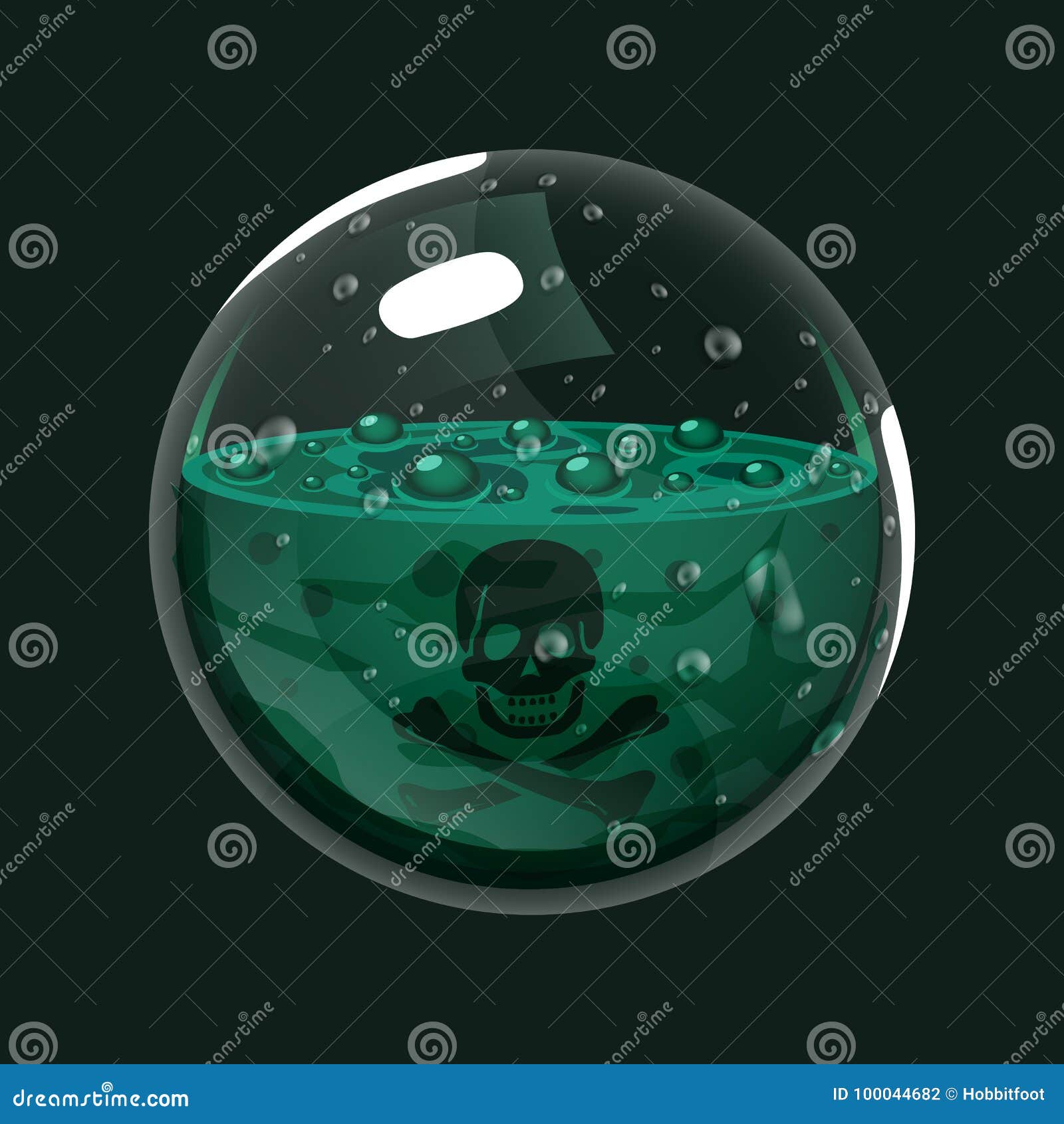 Sphere Of Poison. Game Icon Of Magic Orb. Interface For Rpg Or Match3 ...