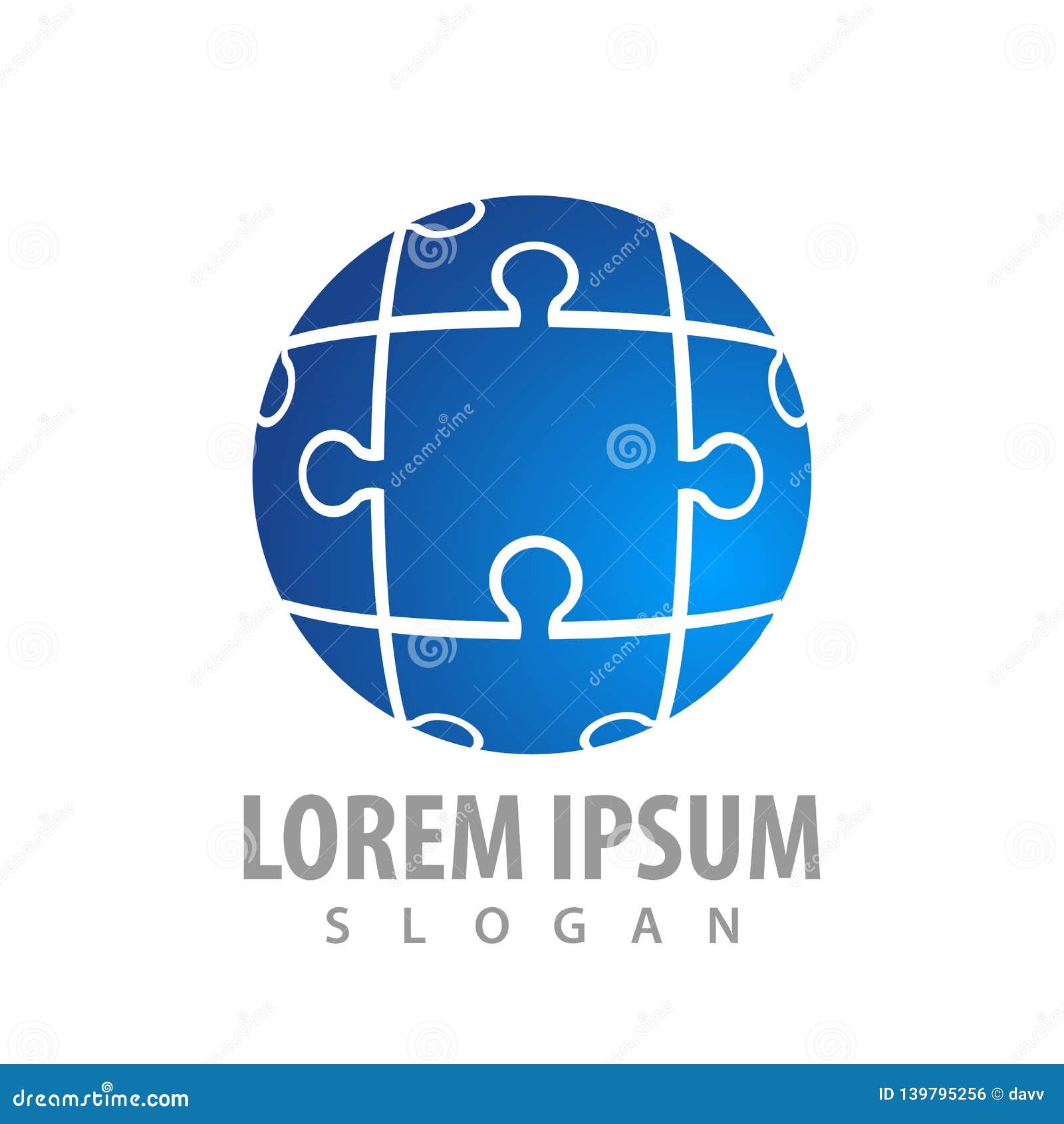 Sphere Puzzle Logo Concept Design. Symbol Graphic Template Element ...
