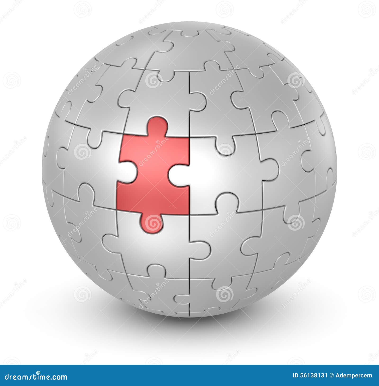 Sphere Puzzle stock illustration. Illustration of render - 56138131