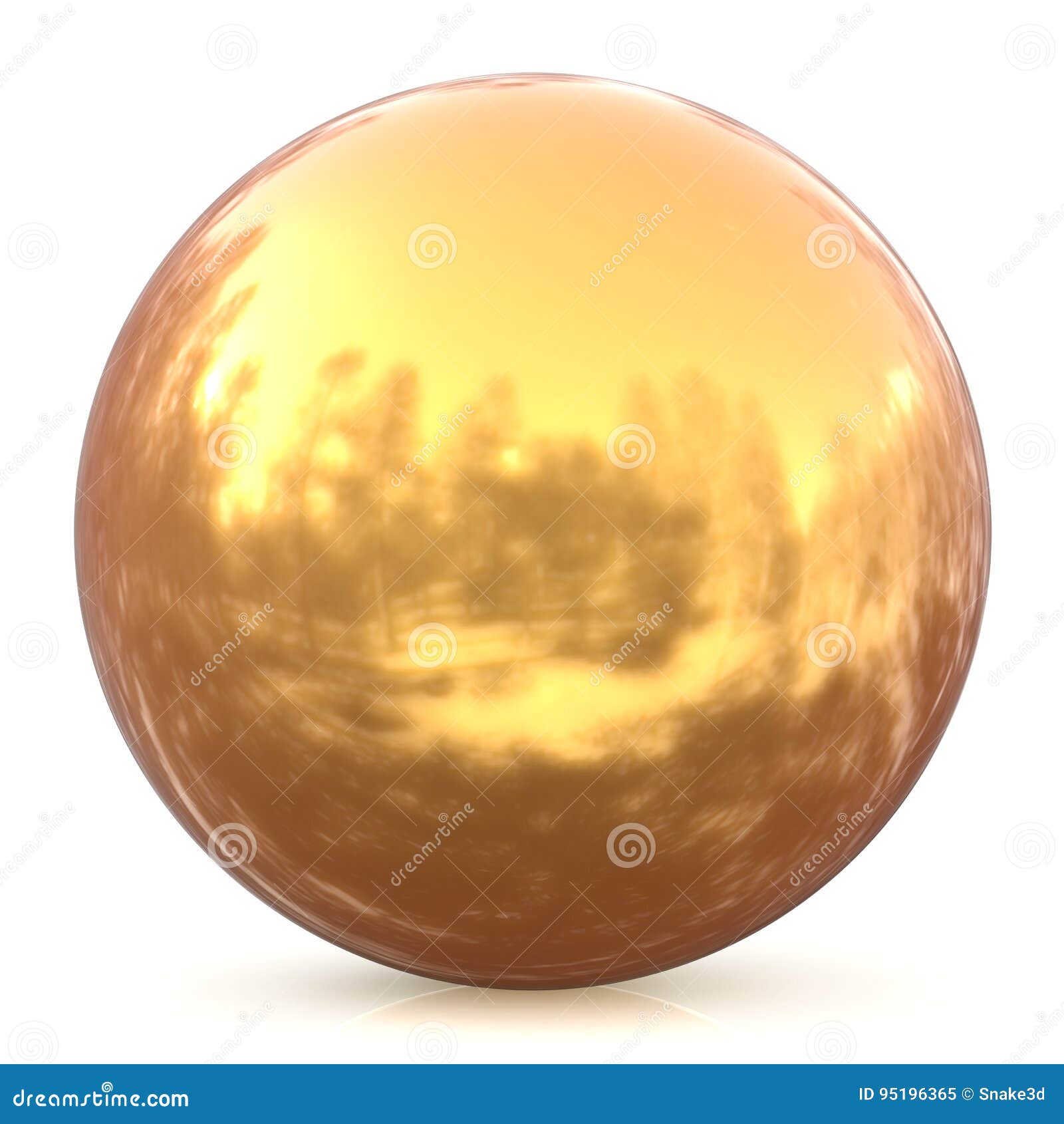 Sphere Round Button Golden Ball Basic Circle Geometric Shape Stock ...