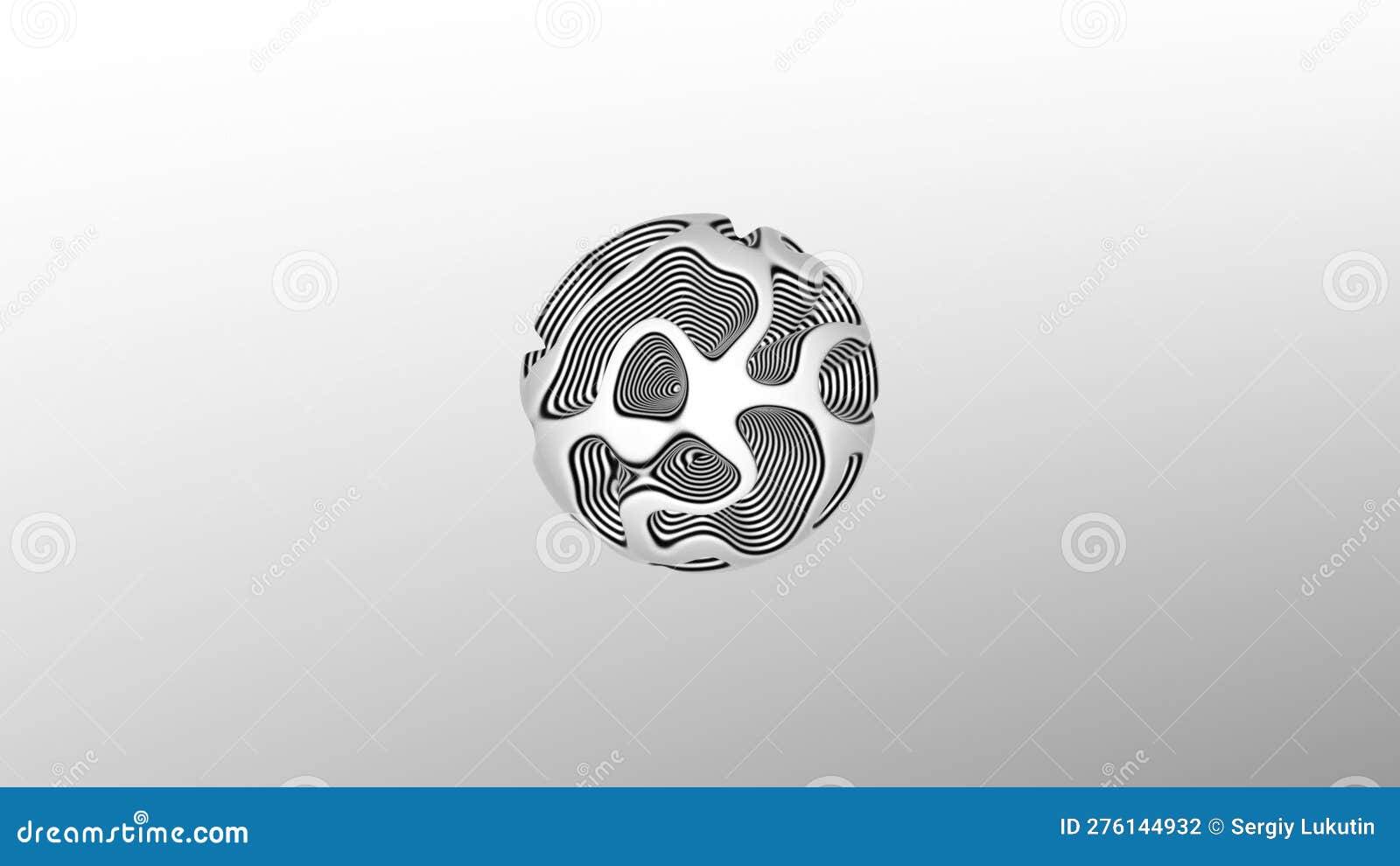 Sphere Shape with 3D Noise Distortion Effect, Wavy Surface ...